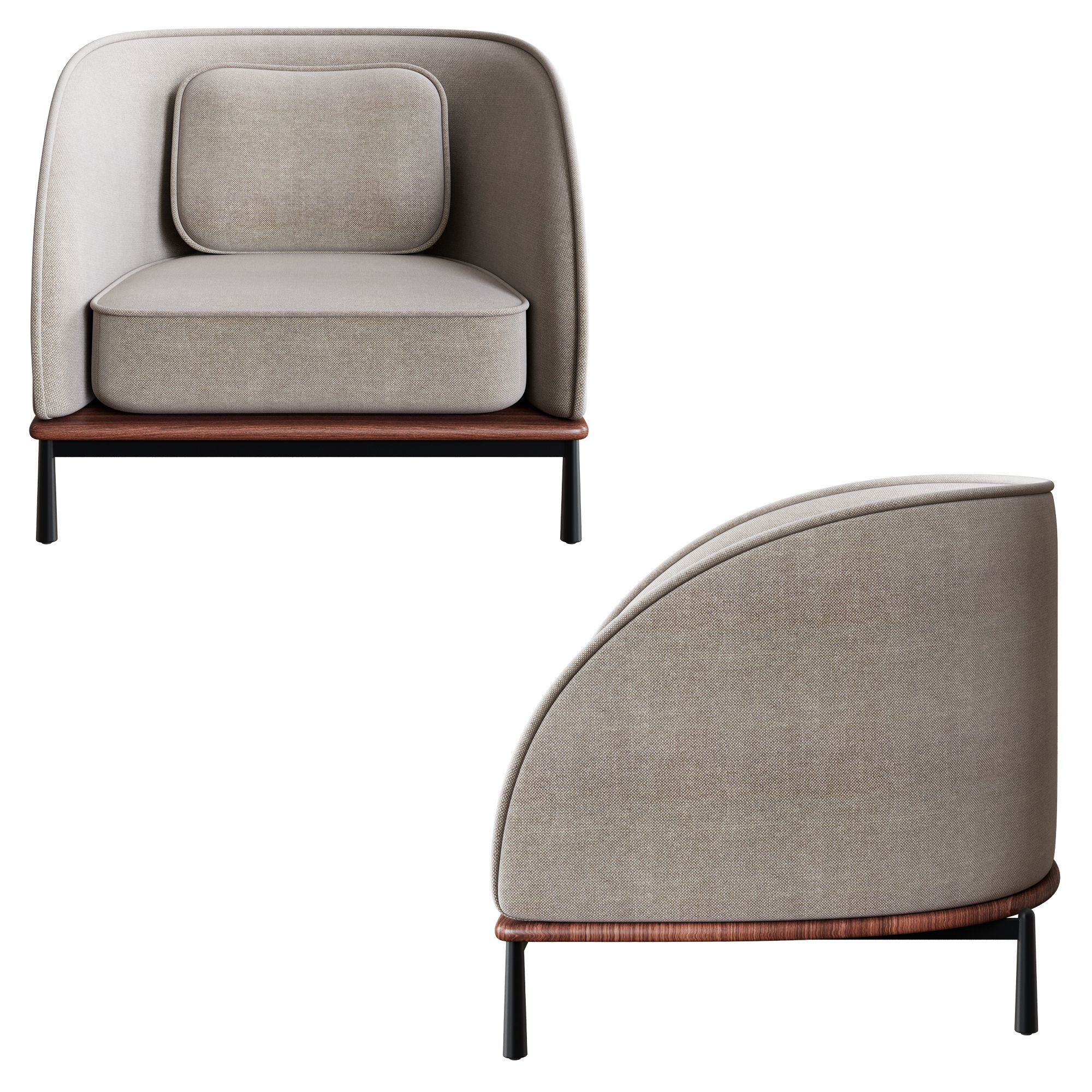 Stellar Works - Arc Highback Chair and Arc Lounge Chair 3D model | CGTrader