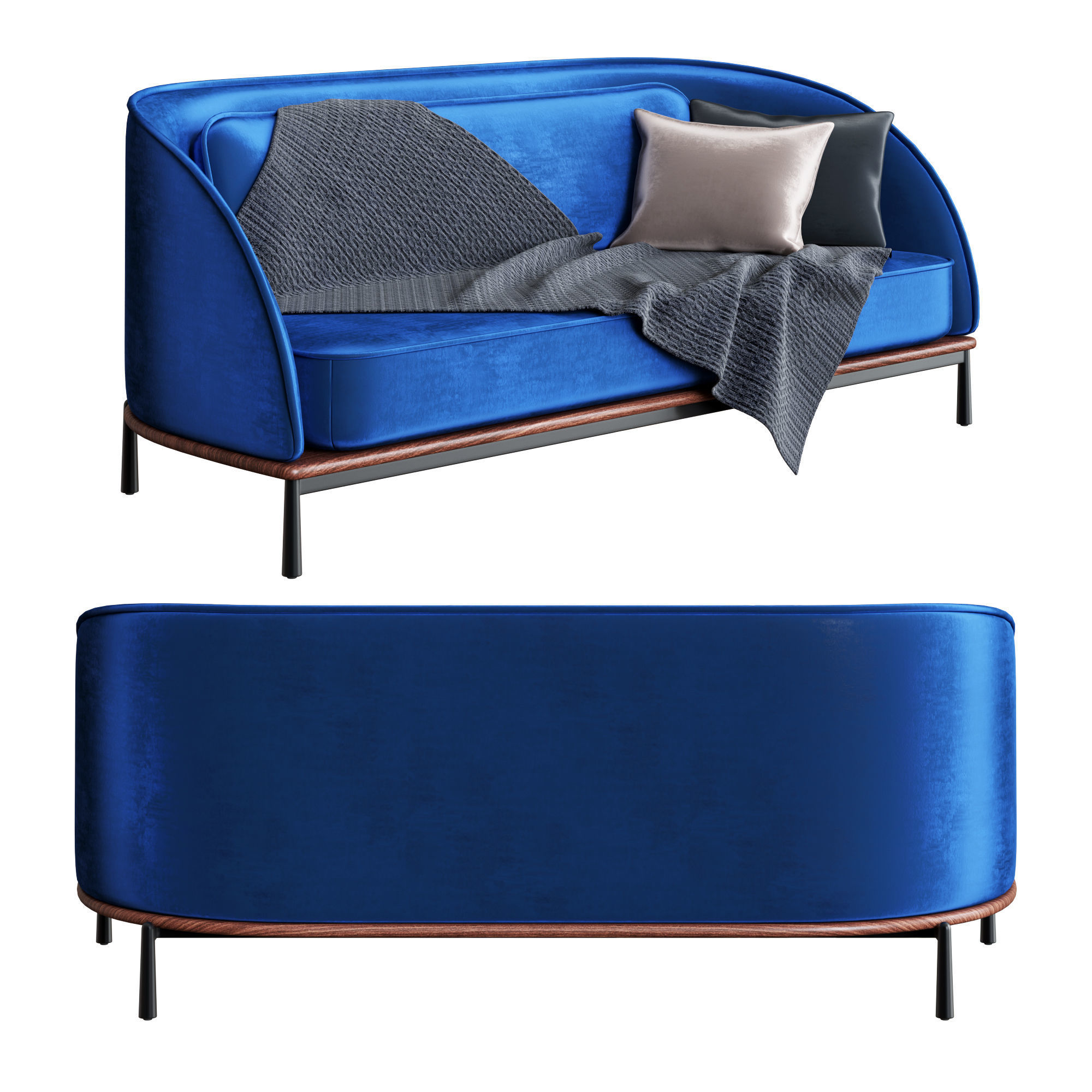 Stellar Works - Arc Sofa Highback and Arc Sofa Three Seater 3D model ...