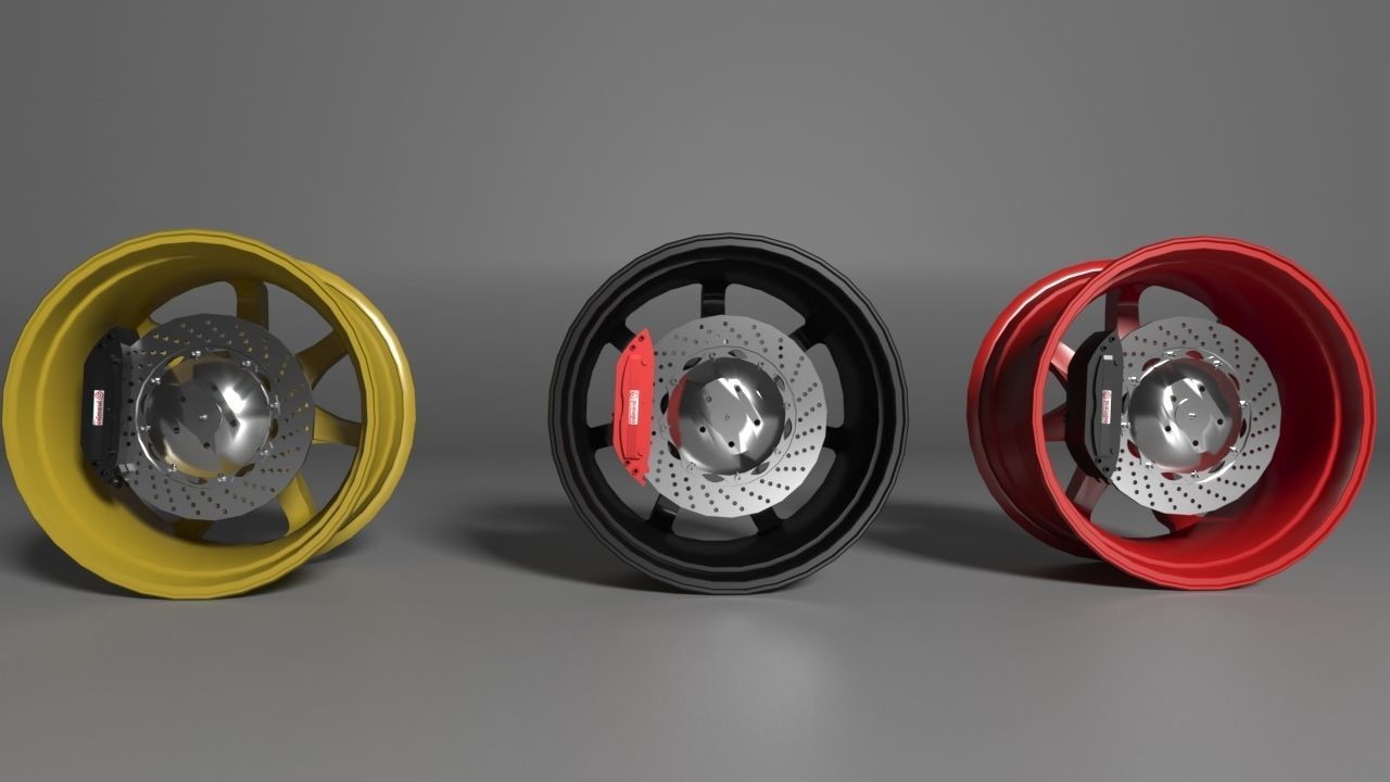 painted Rims 3D model | CGTrader