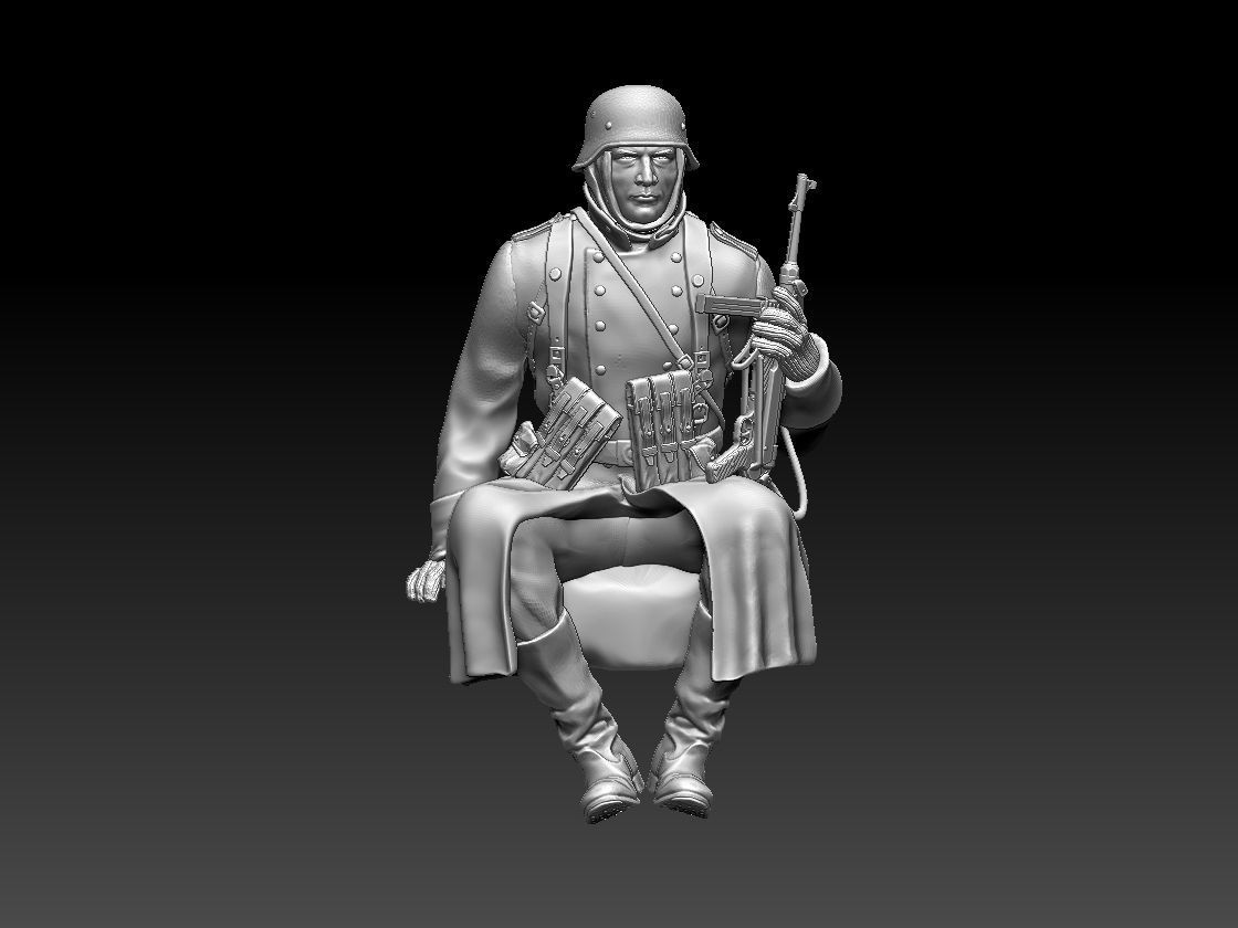 German soldier 3D model 3D printable | CGTrader