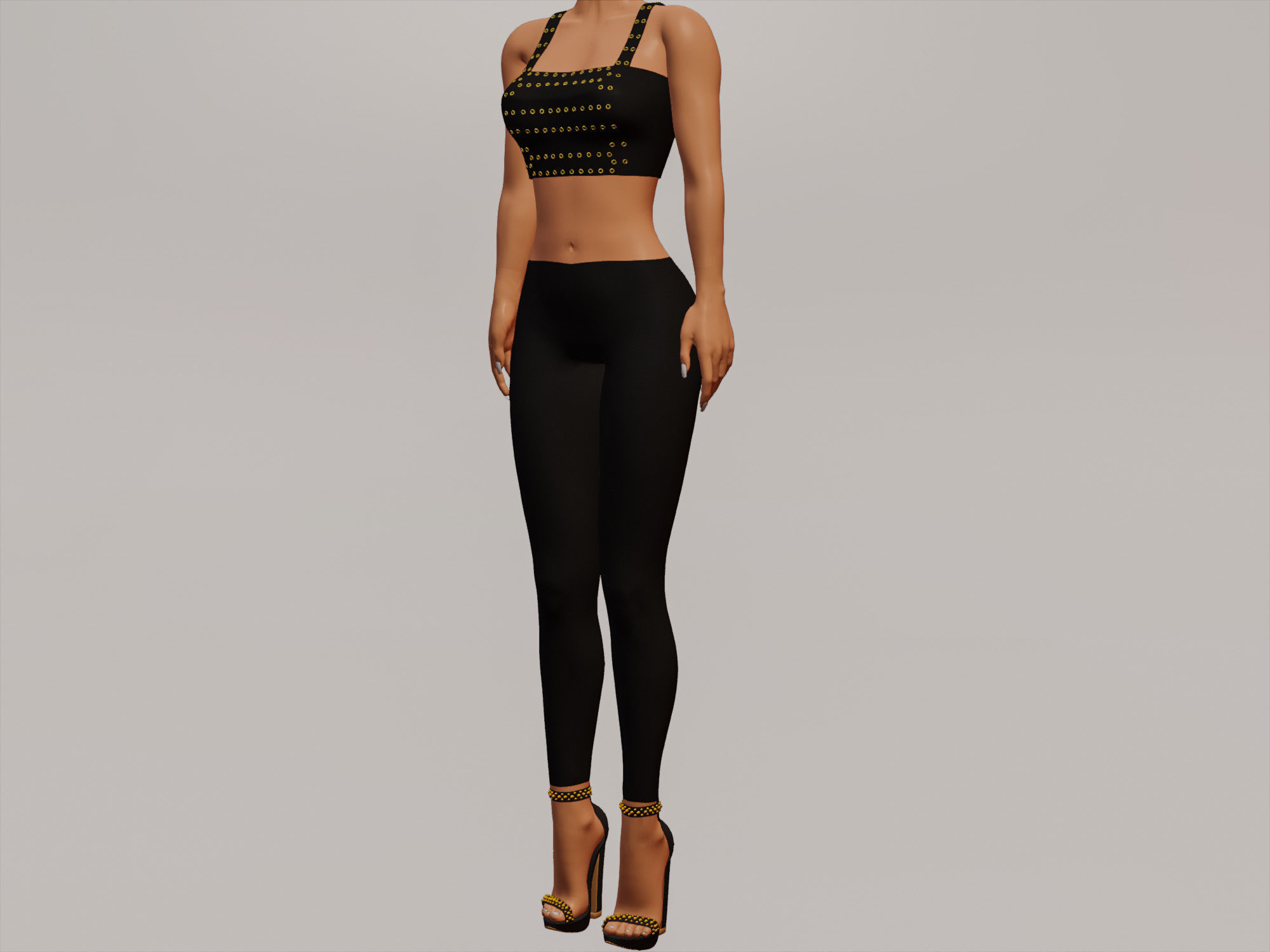 3D model Mini Woman Top VR / AR / low-poly | CGTrader