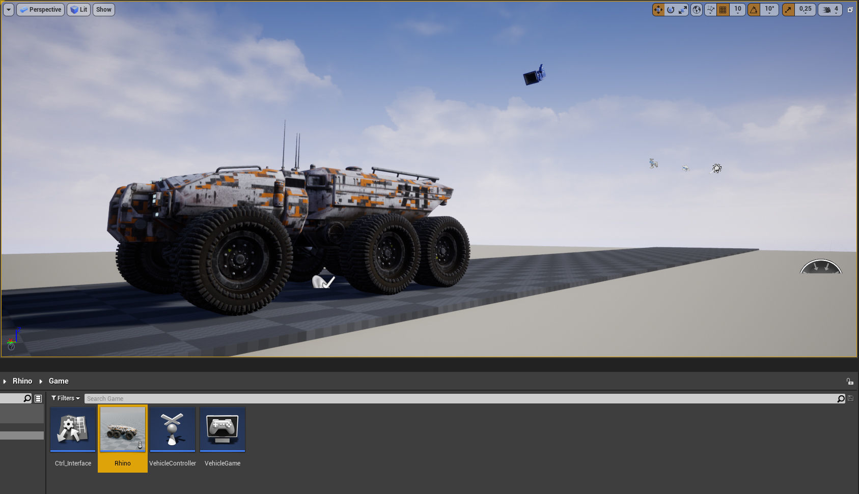 3D model Technical Vehicle Unreal Engine Rigged UE4 8K Textures VR / AR ...