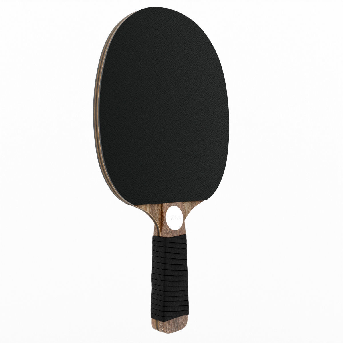 Leather and Walnut Table Tennis Paddles 3D model | CGTrader