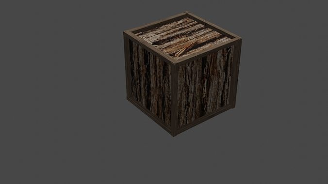 Crate wooden box free VR / AR / low-poly 3D model | CGTrader