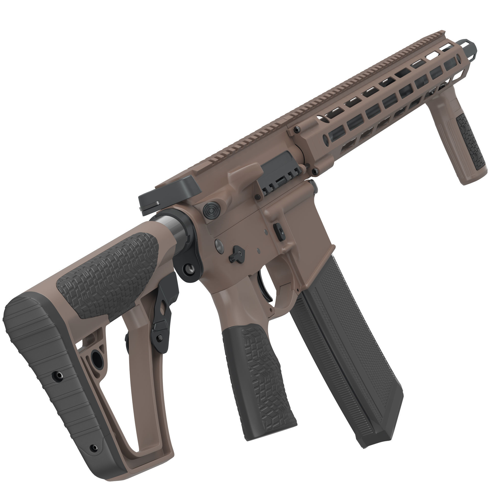 3d model DDM4V7 rifle - tan 3D model | CGTrader