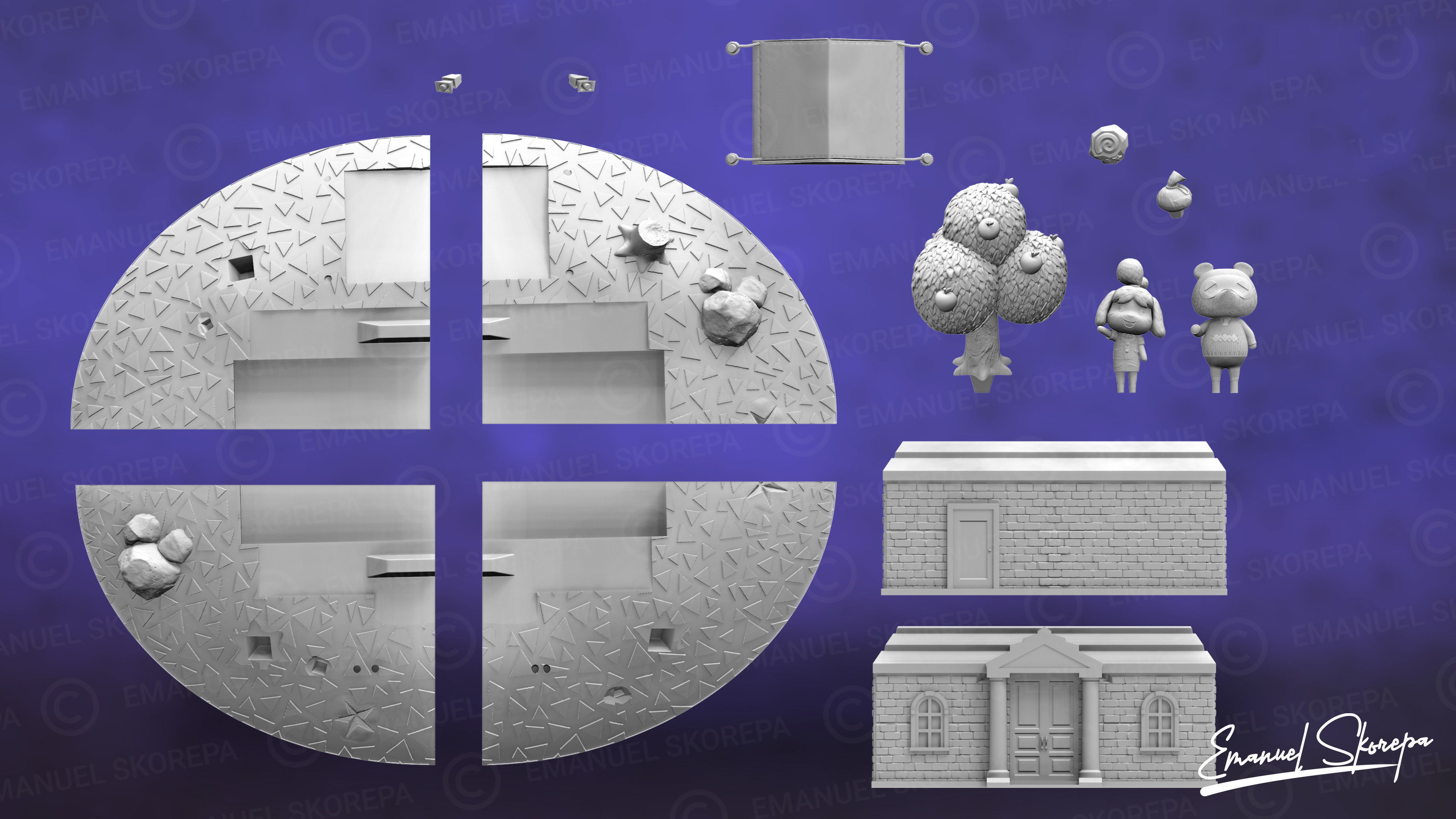 ANIMAL CROSSING DOCK NINTENDO SWITCH 3D model 3D printable | CGTrader