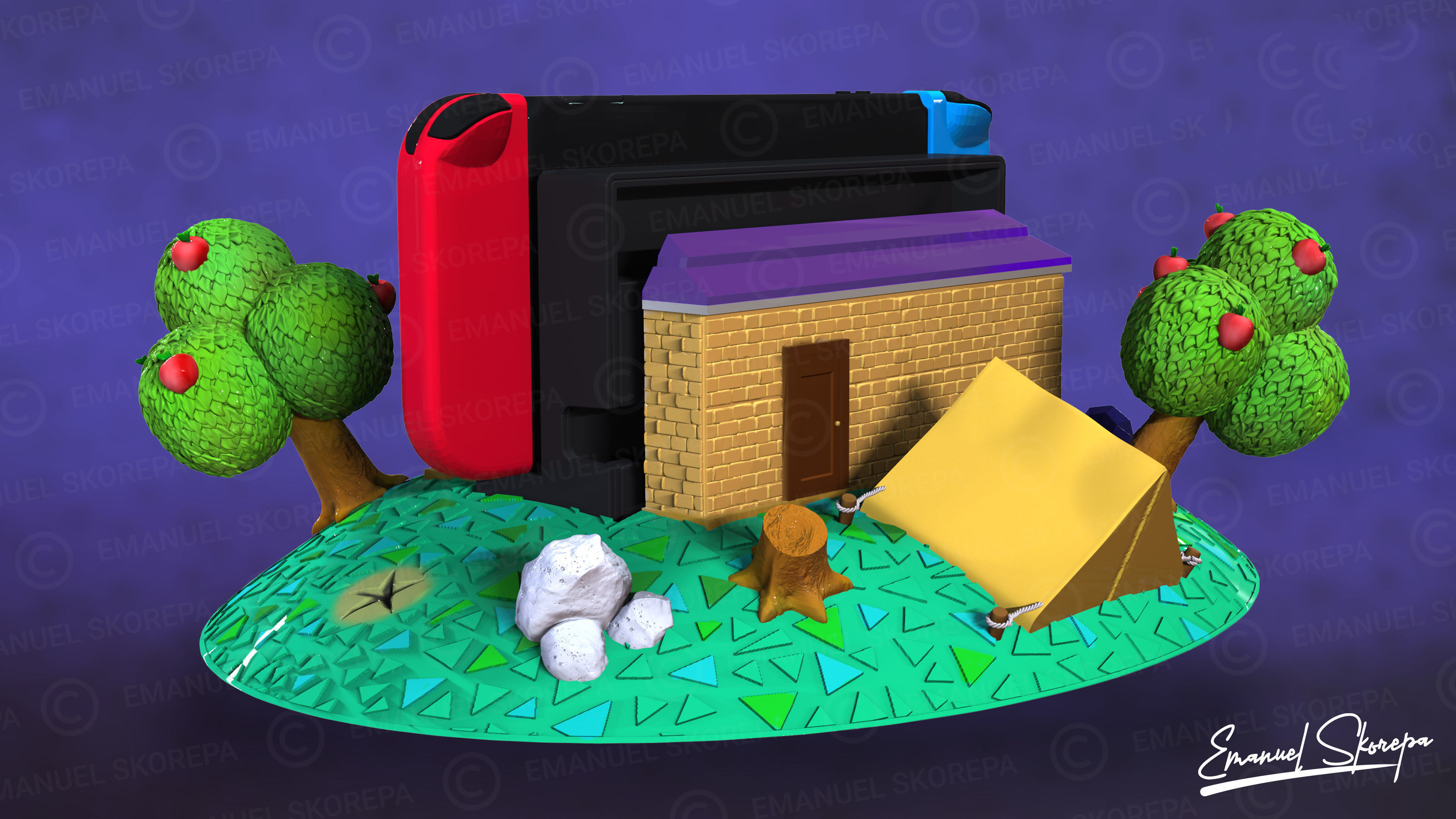 ANIMAL CROSSING DOCK NINTENDO SWITCH 3D model 3D printable | CGTrader