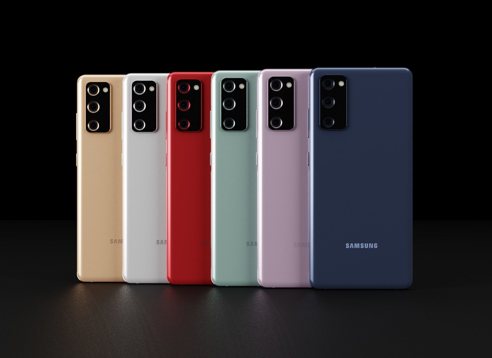 Samsung Galaxy S20 FE in all Official Colors free VR / AR / low-poly 3D ...