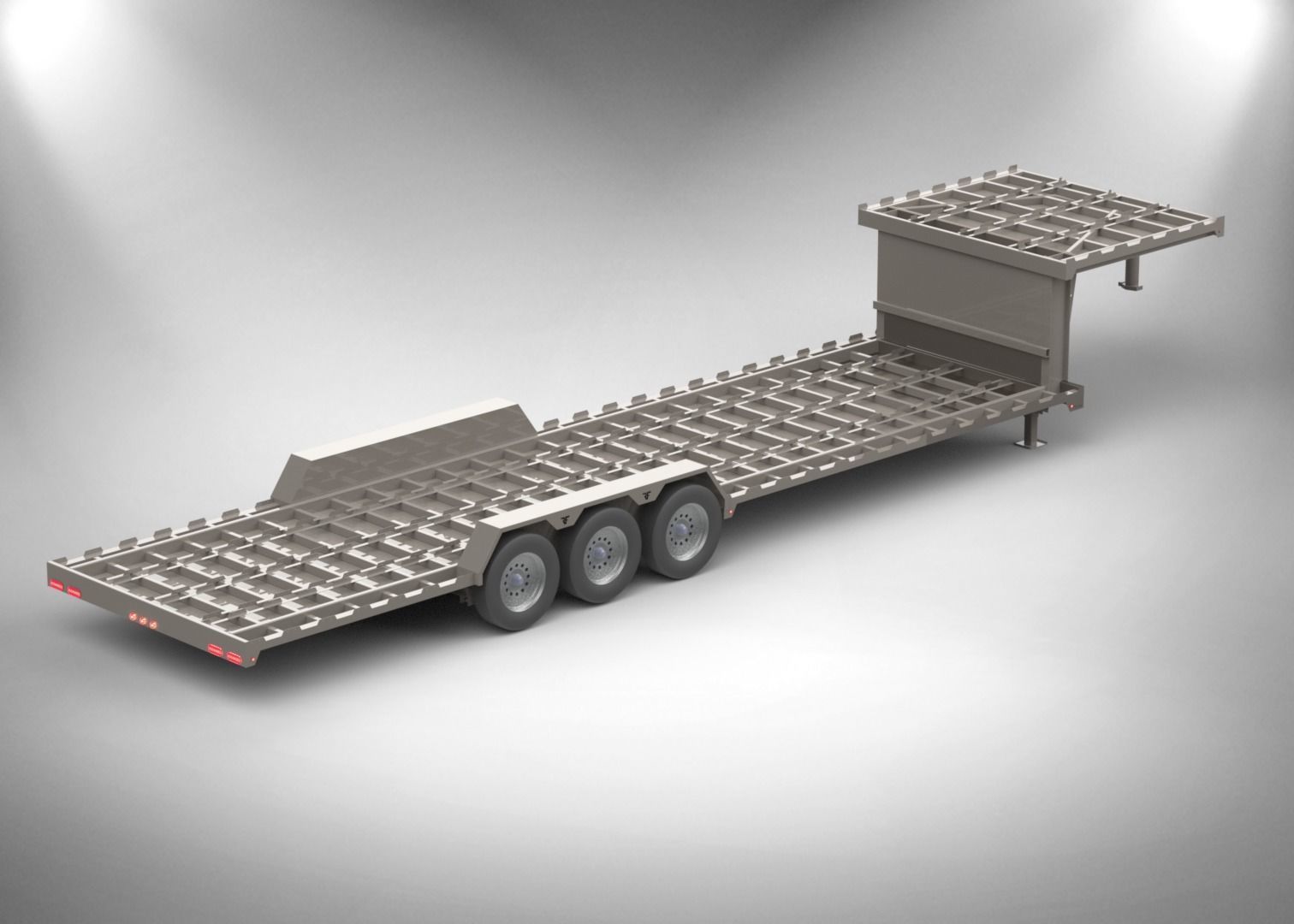 Trailer flatbed - flatbed free 3D model | CGTrader