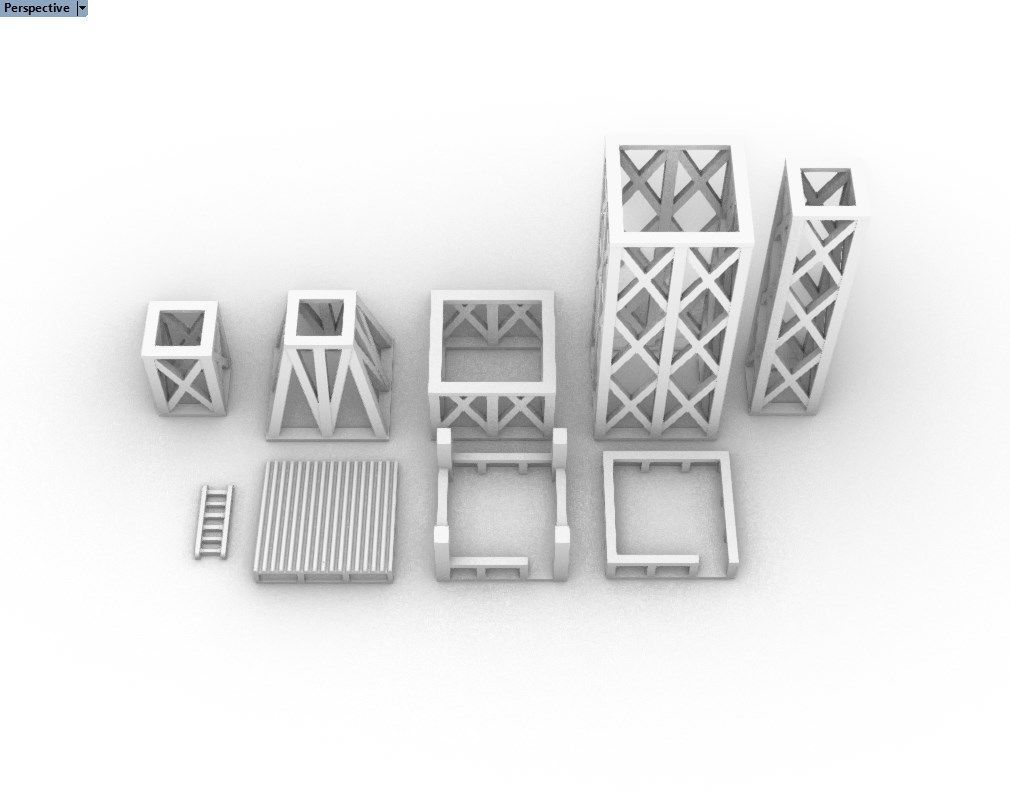 Support Structure Pack 3D model 3D printable | CGTrader