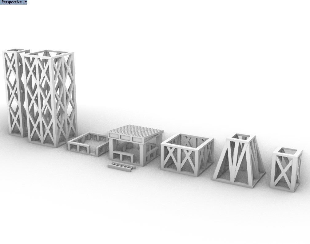 Support Structure Pack 3D model 3D printable | CGTrader