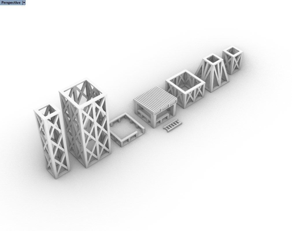 Support Structure Pack 3D model 3D printable | CGTrader