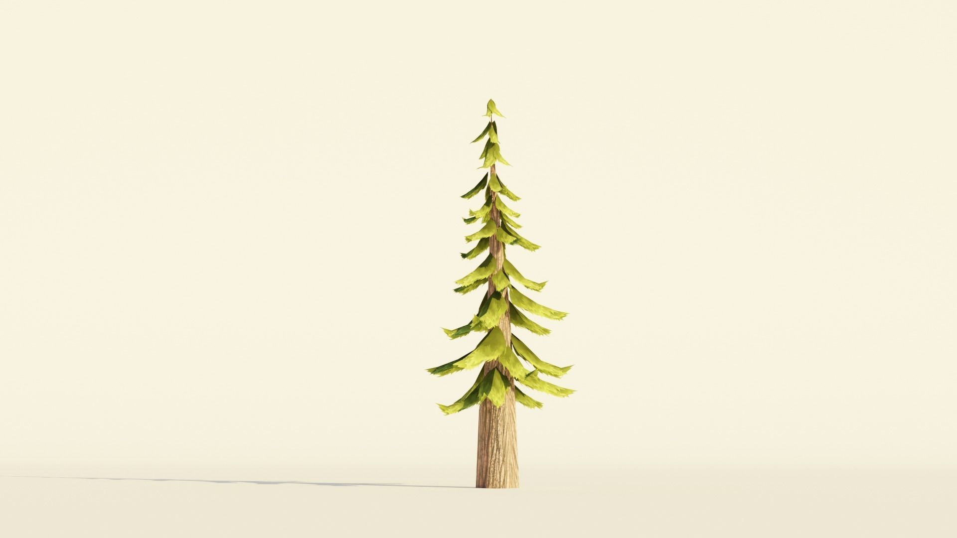 3D model Pine tree set Cartoon Stylized Hand painted VR / AR / low-poly ...
