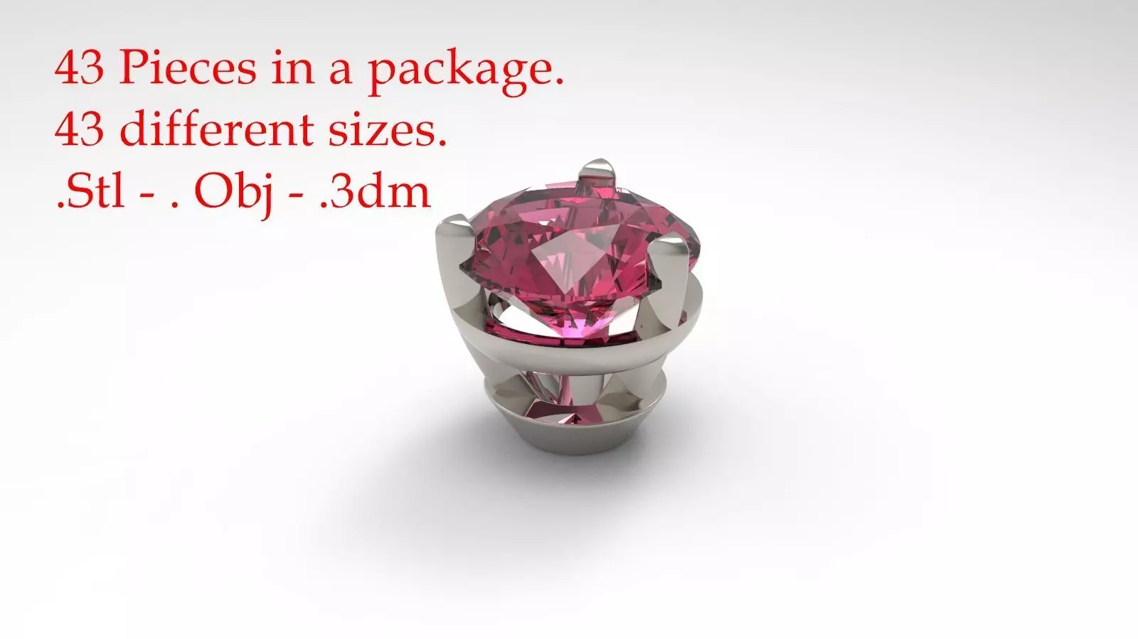 Jewelry Prong Head Set Package 036 3D model 3D printable | CGTrader