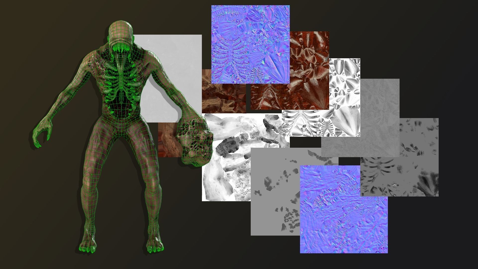 Mutant skeleton free VR / AR / low-poly 3D model | CGTrader