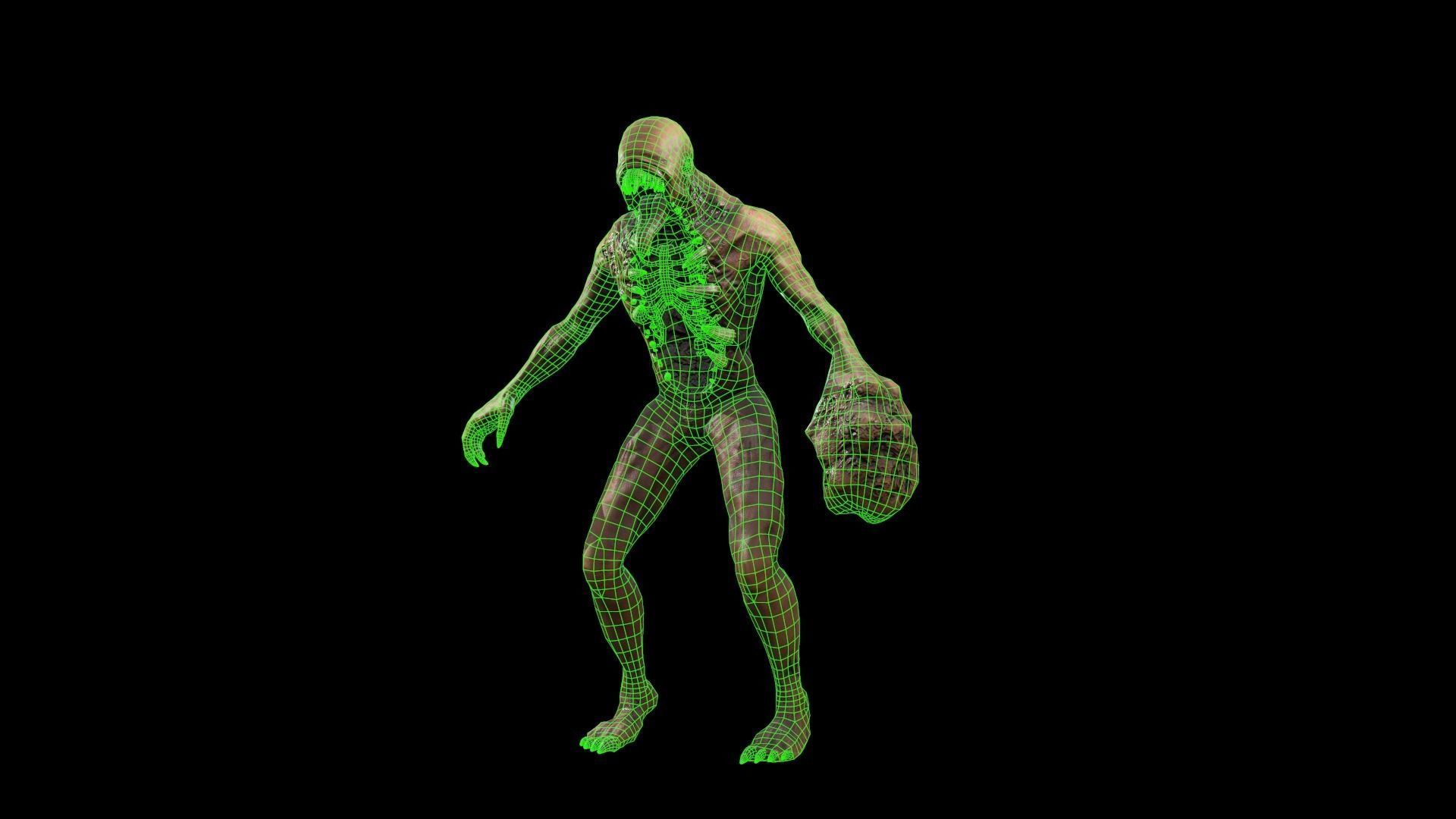 Mutant skeleton free VR / AR / low-poly 3D model | CGTrader