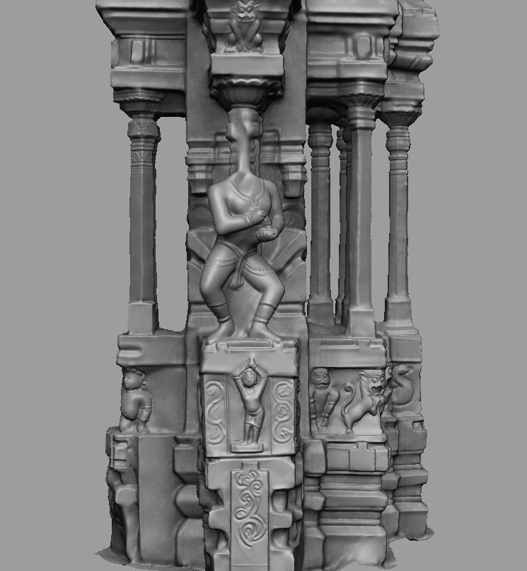 Musical Pillar Hampi replica 3D model 3D printable | CGTrader