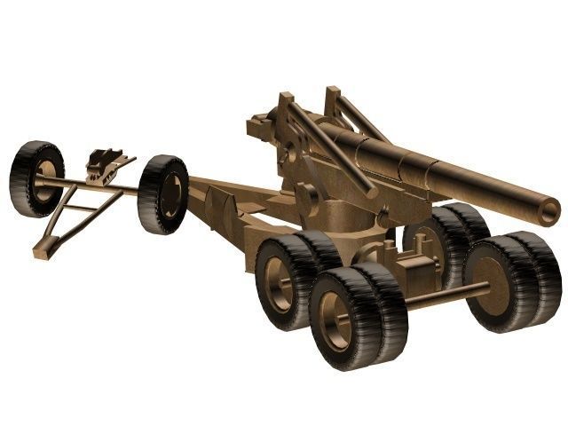 3D model Howitzer M115 203 FOUR POLYGON STEPS VR / AR / low-poly | CGTrader
