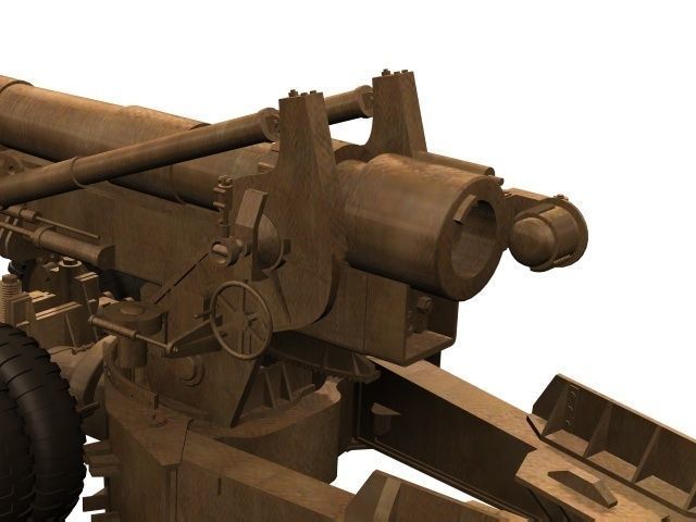 3D model Howitzer M115 203 FOUR POLYGON STEPS VR / AR / low-poly | CGTrader
