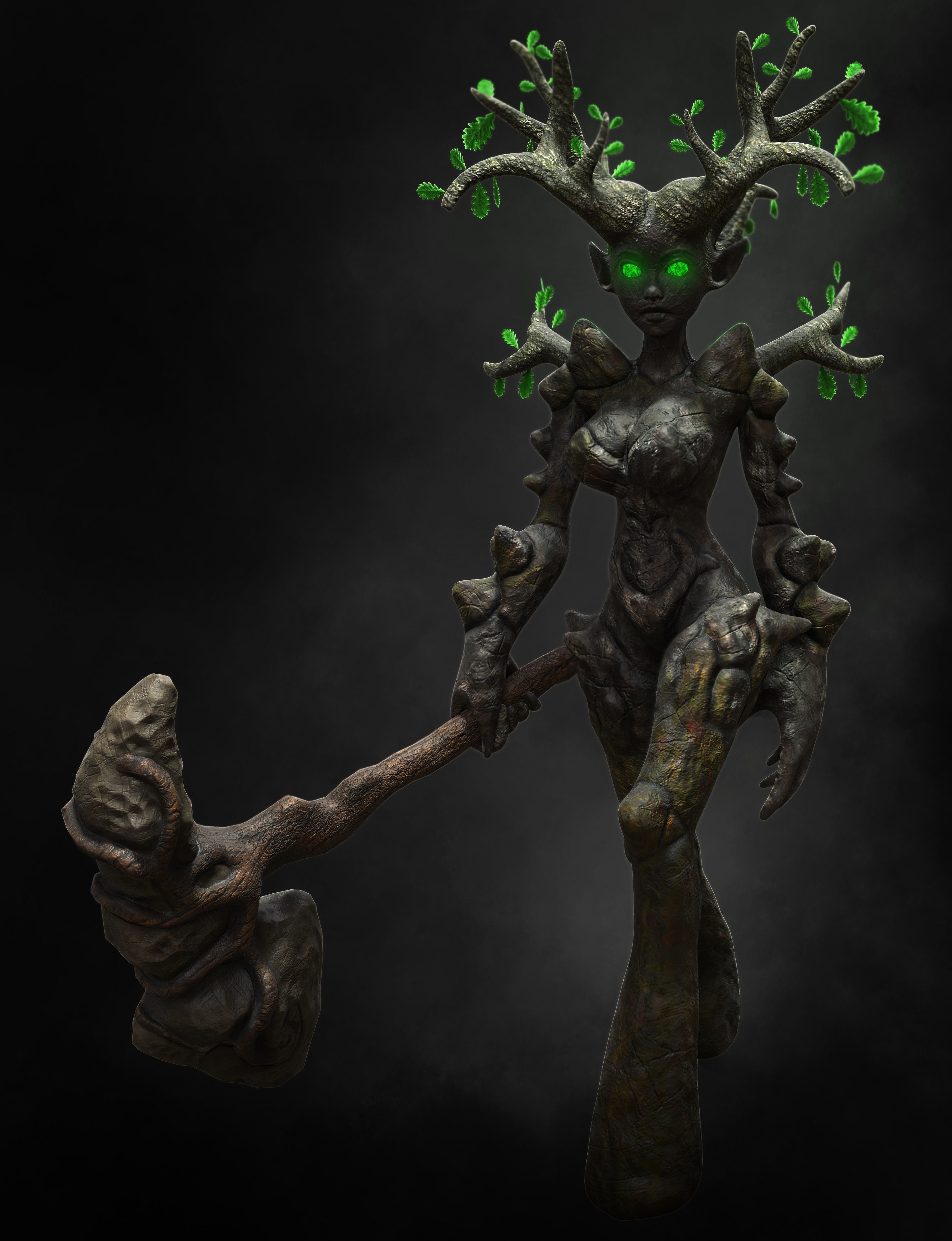 3D model Female Earth Elemental VR / AR / low-poly | CGTrader