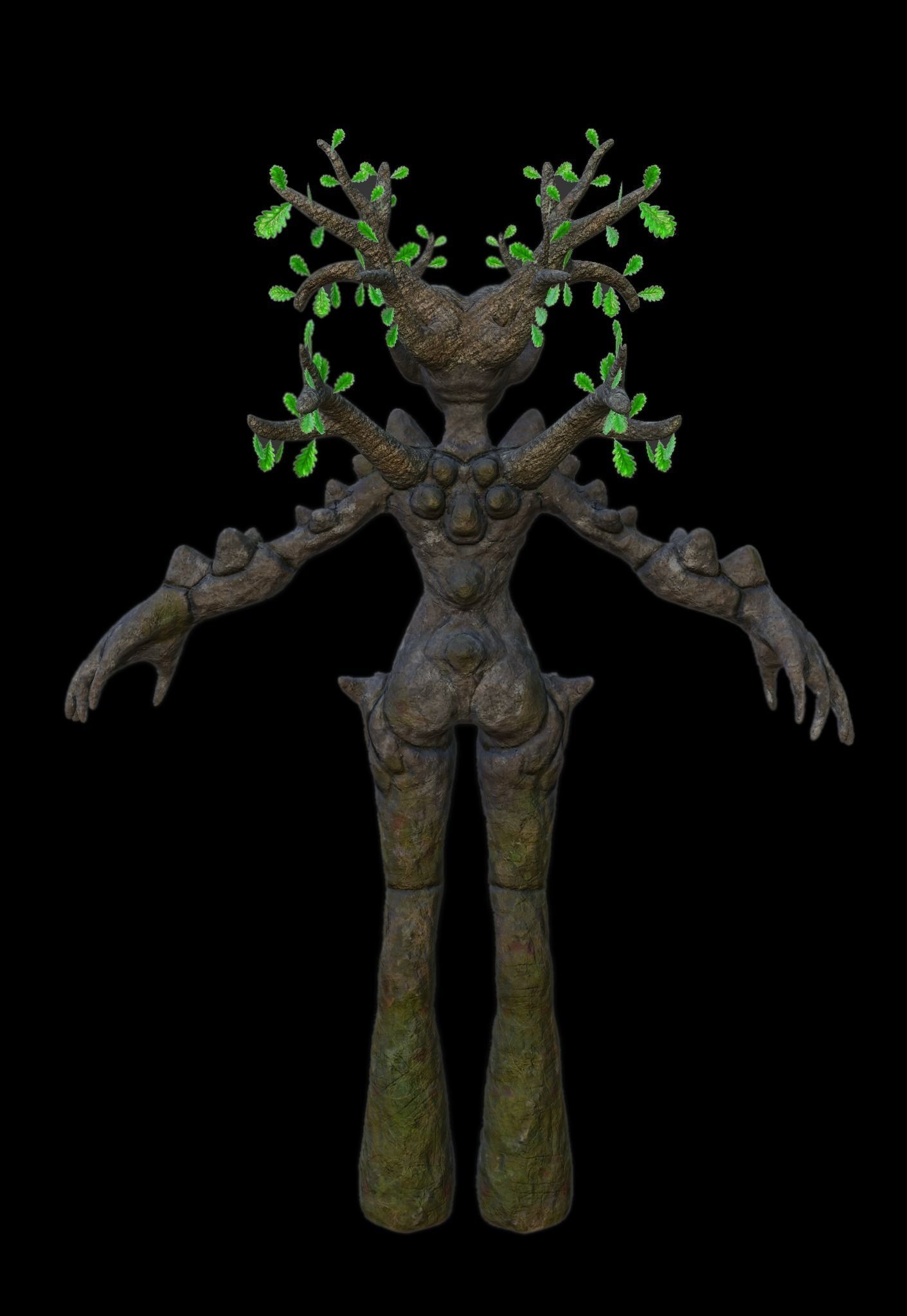 3D model Female Earth Elemental VR / AR / low-poly | CGTrader