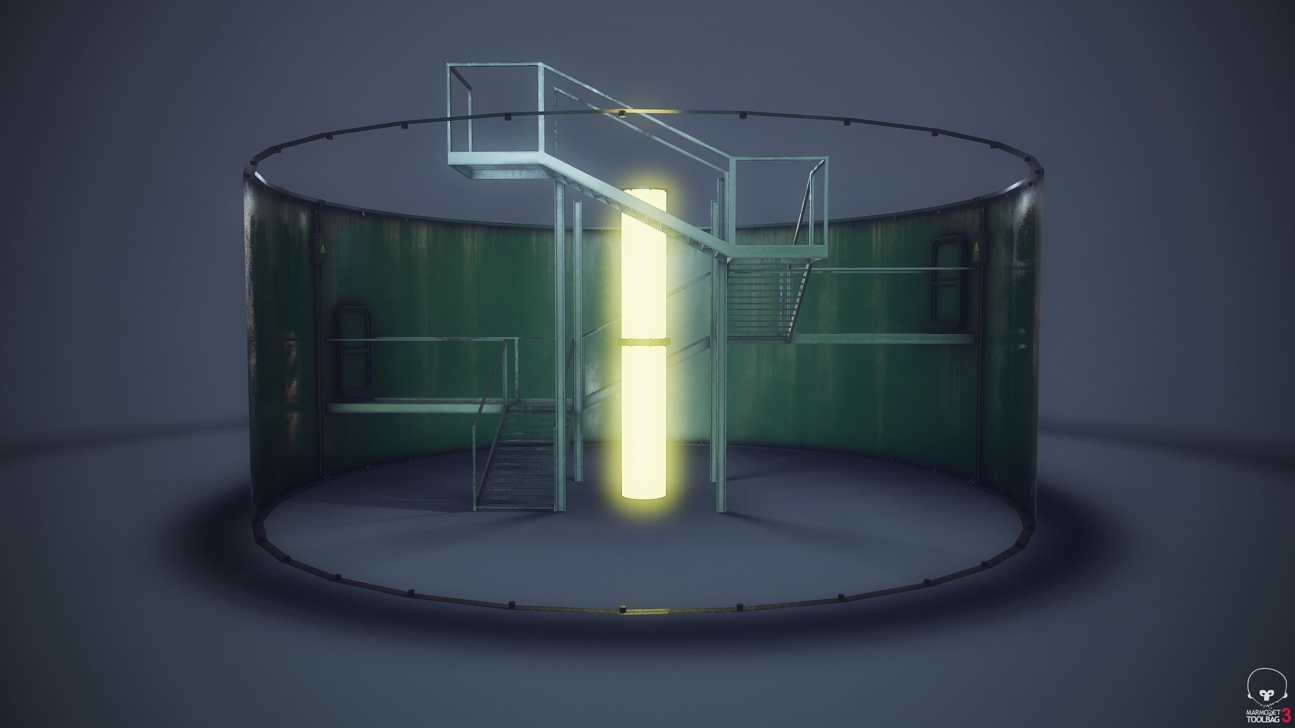 3D model Modular underground military base VR / AR / low-poly | CGTrader