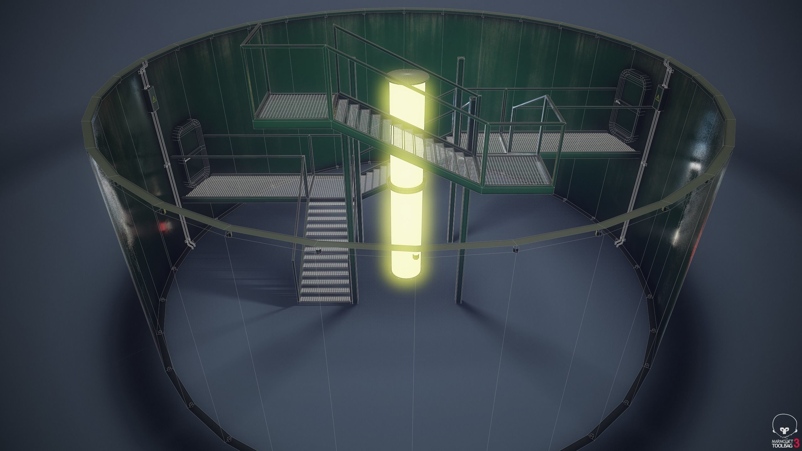 3D model Modular underground military base VR / AR / low-poly | CGTrader