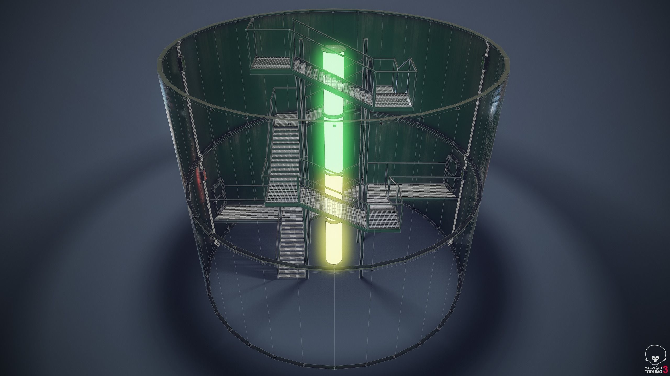 3D model Modular underground military base VR / AR / low-poly | CGTrader