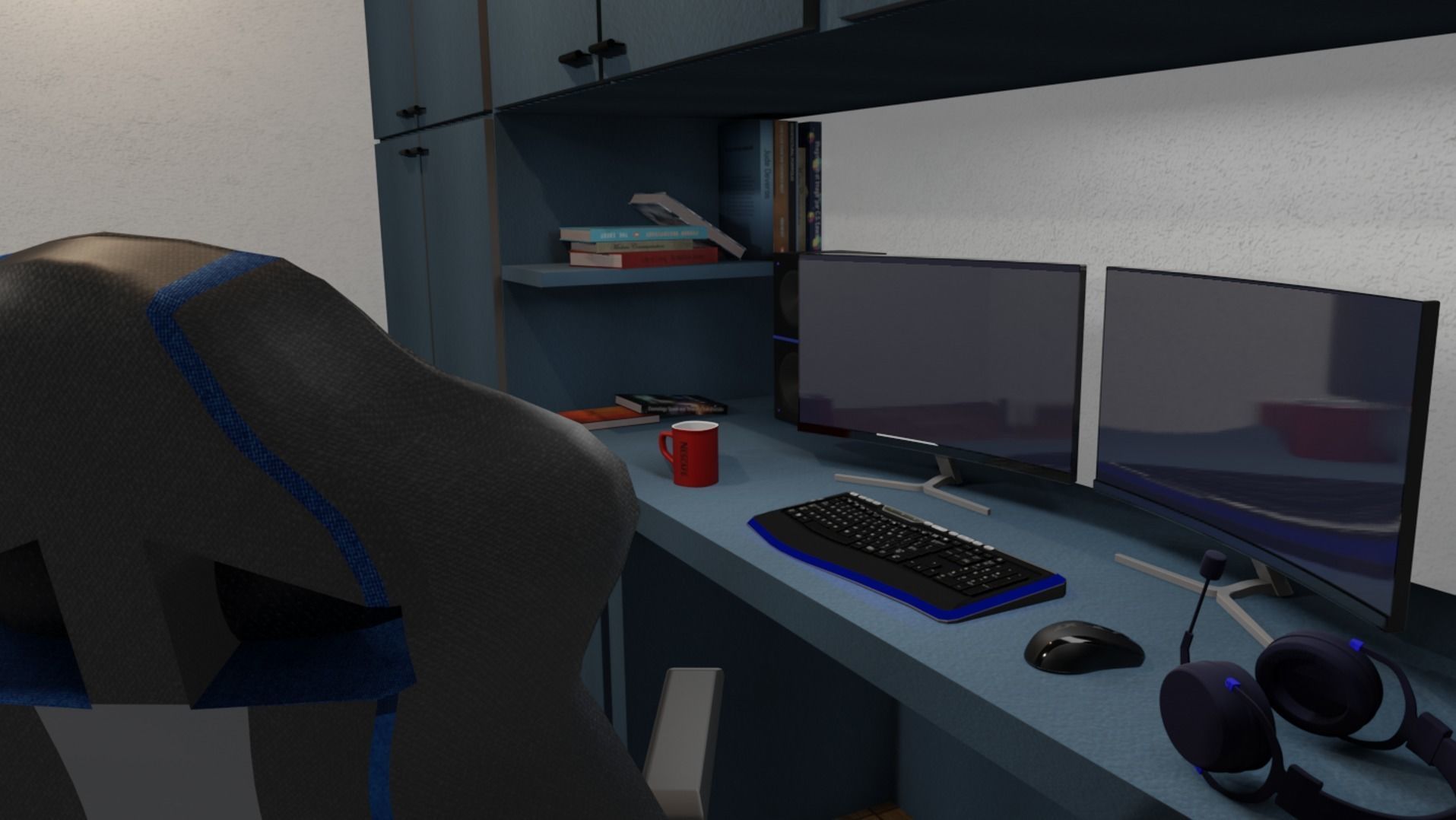 3D model Interior 3D modern Gaming Room VR / AR / low-poly | CGTrader