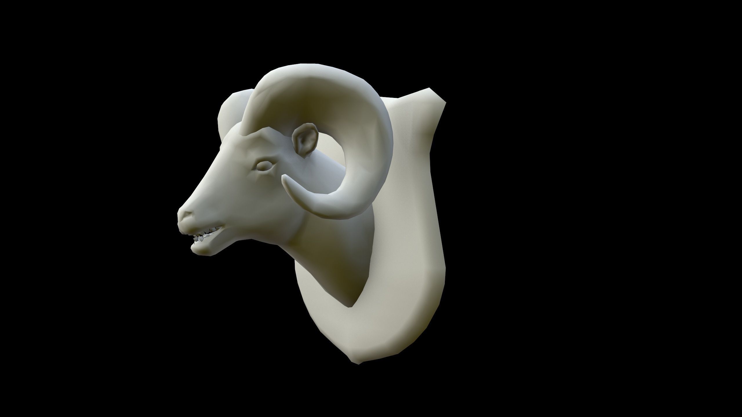 3D model Ram Head VR / AR / low-poly | CGTrader