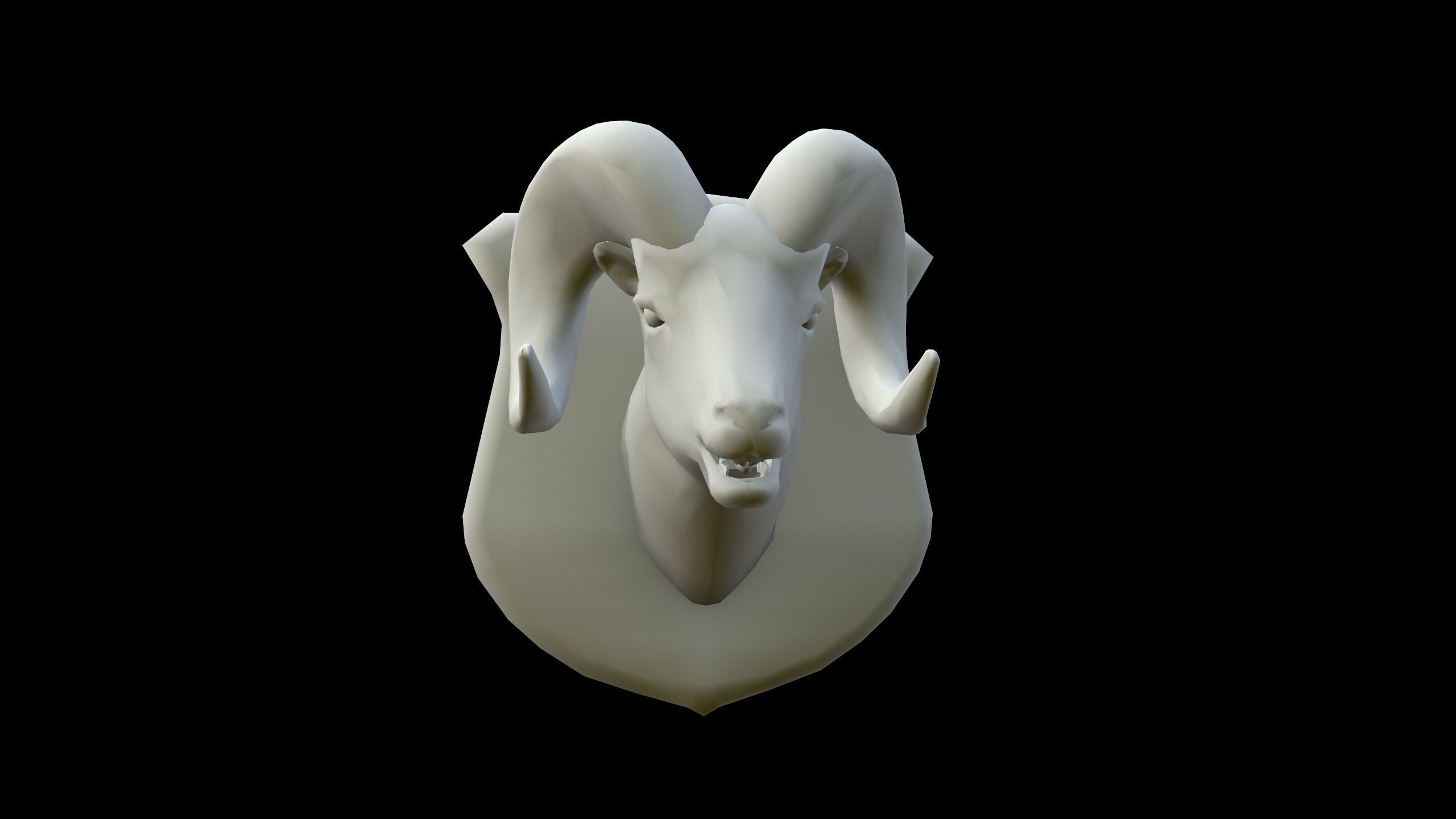 3D model Ram Head VR / AR / low-poly | CGTrader