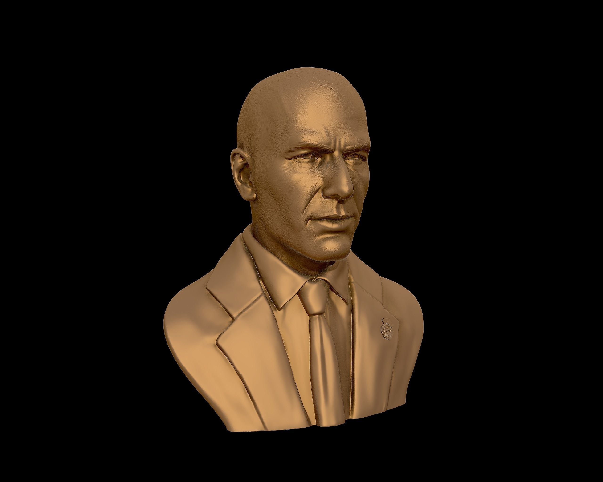 Zinedine Zidane 3D model sculpture 3D model 3D printable | CGTrader