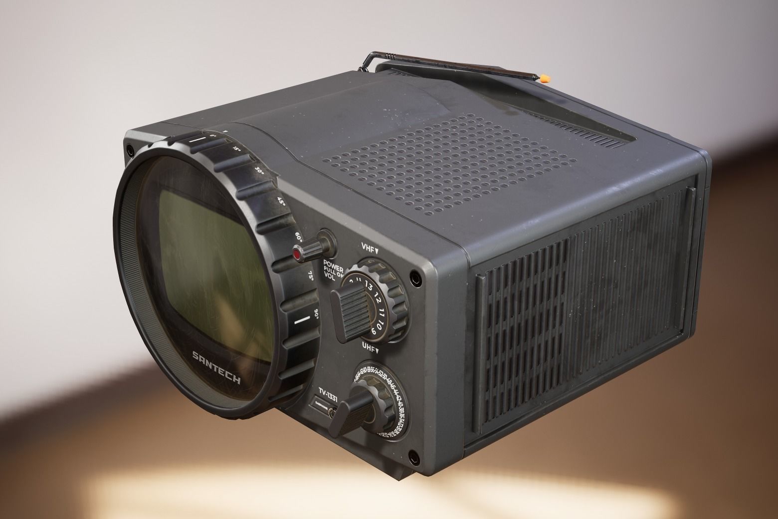 3D model 70s Portable TV VR / AR / low-poly | CGTrader