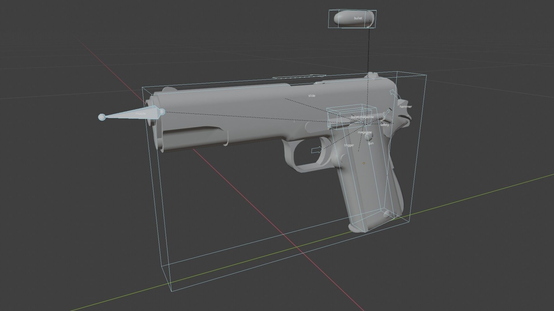 3D model M1911 pistol VR / AR / low-poly | CGTrader