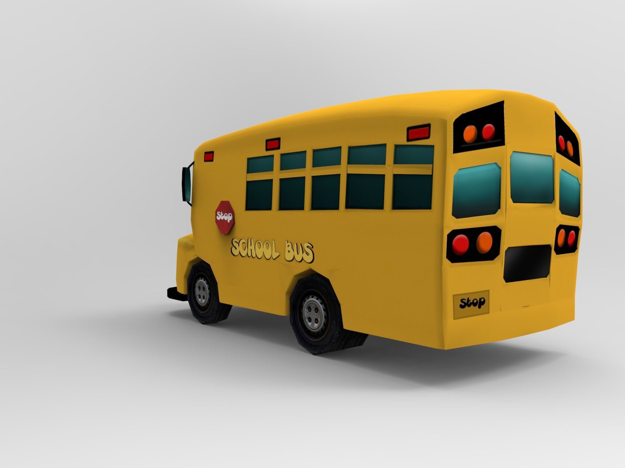 3D model Cartoon Bus VR / AR / low-poly | CGTrader