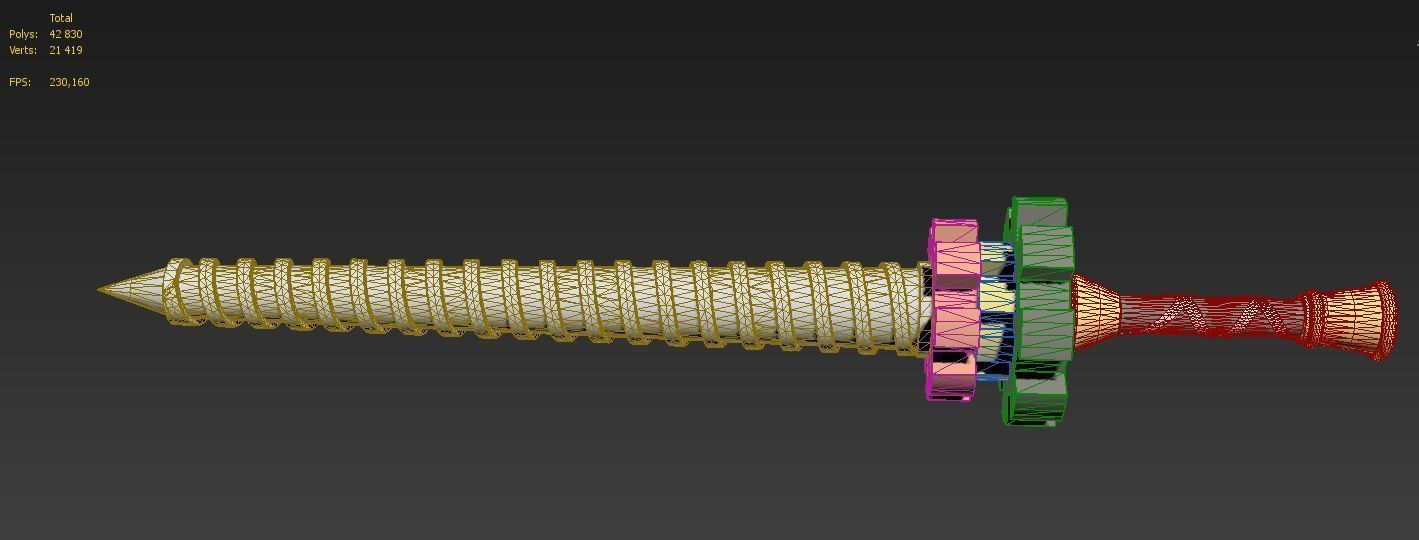 Final Fantasy type-0 Machina Cosplay Weapon Prop replica 3D model 3D ...