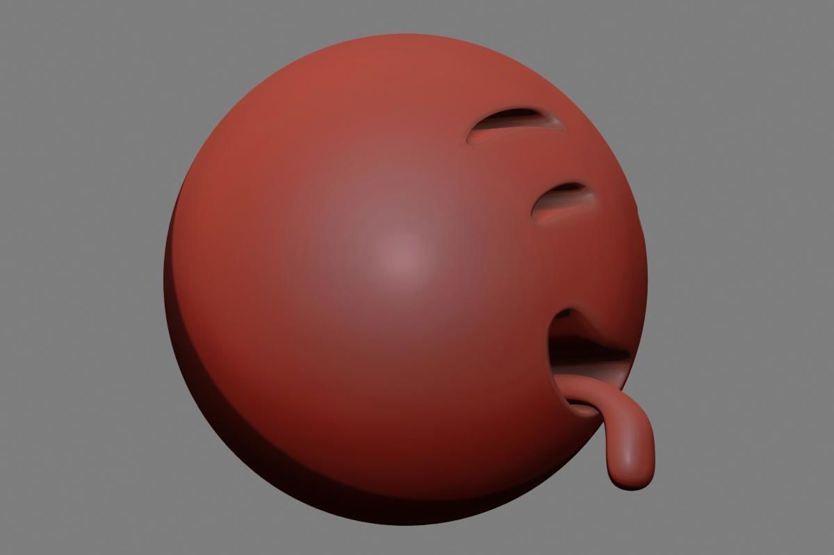 Emoji Drooling Face 3D model | CGTrader