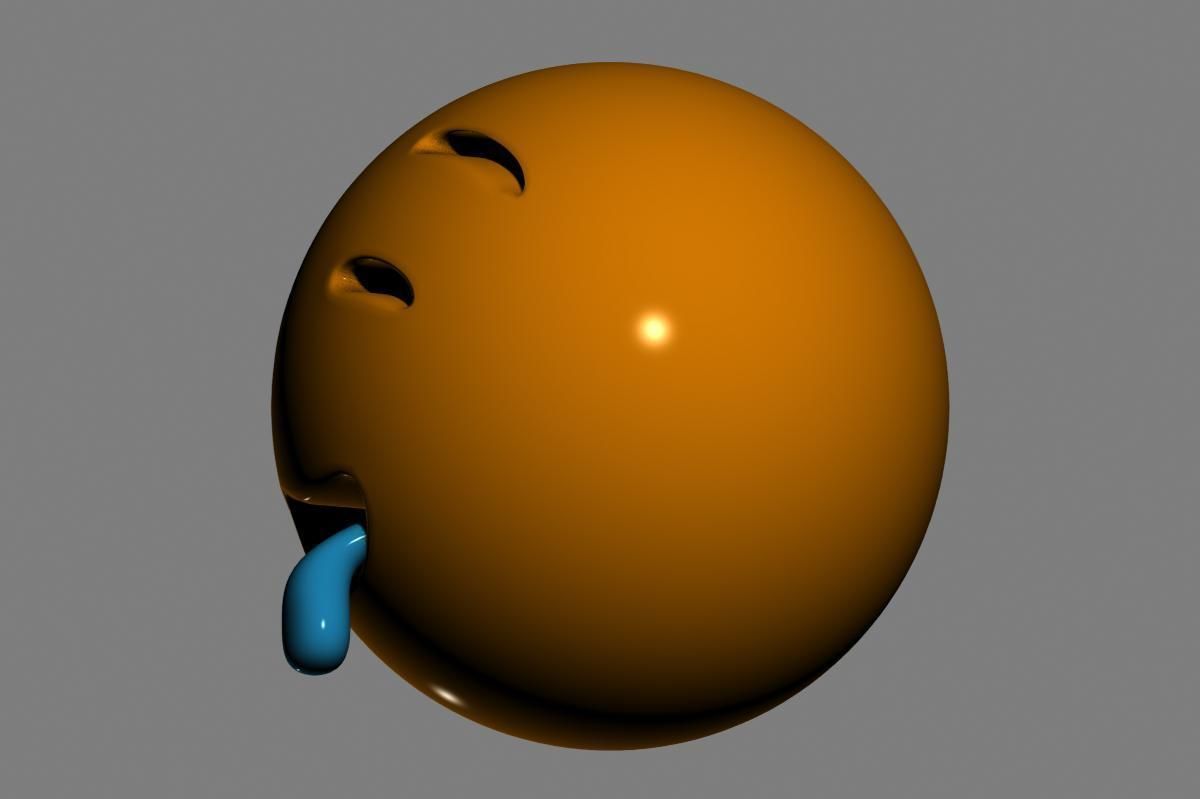 Emoji Drooling Face 3D model | CGTrader