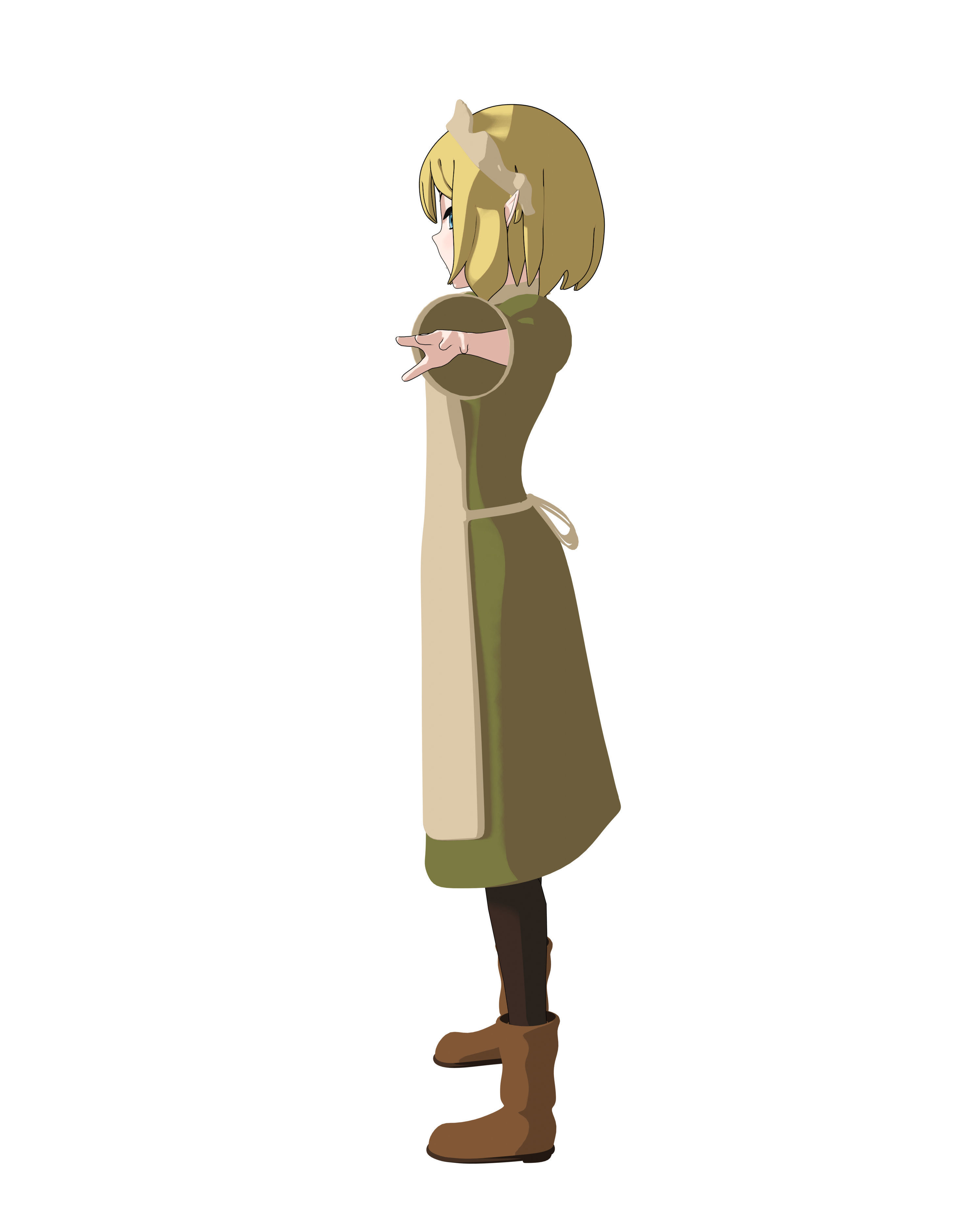 3D model Elf Waitress - Danmachi - Ryuu VR / AR / low-poly | CGTrader
