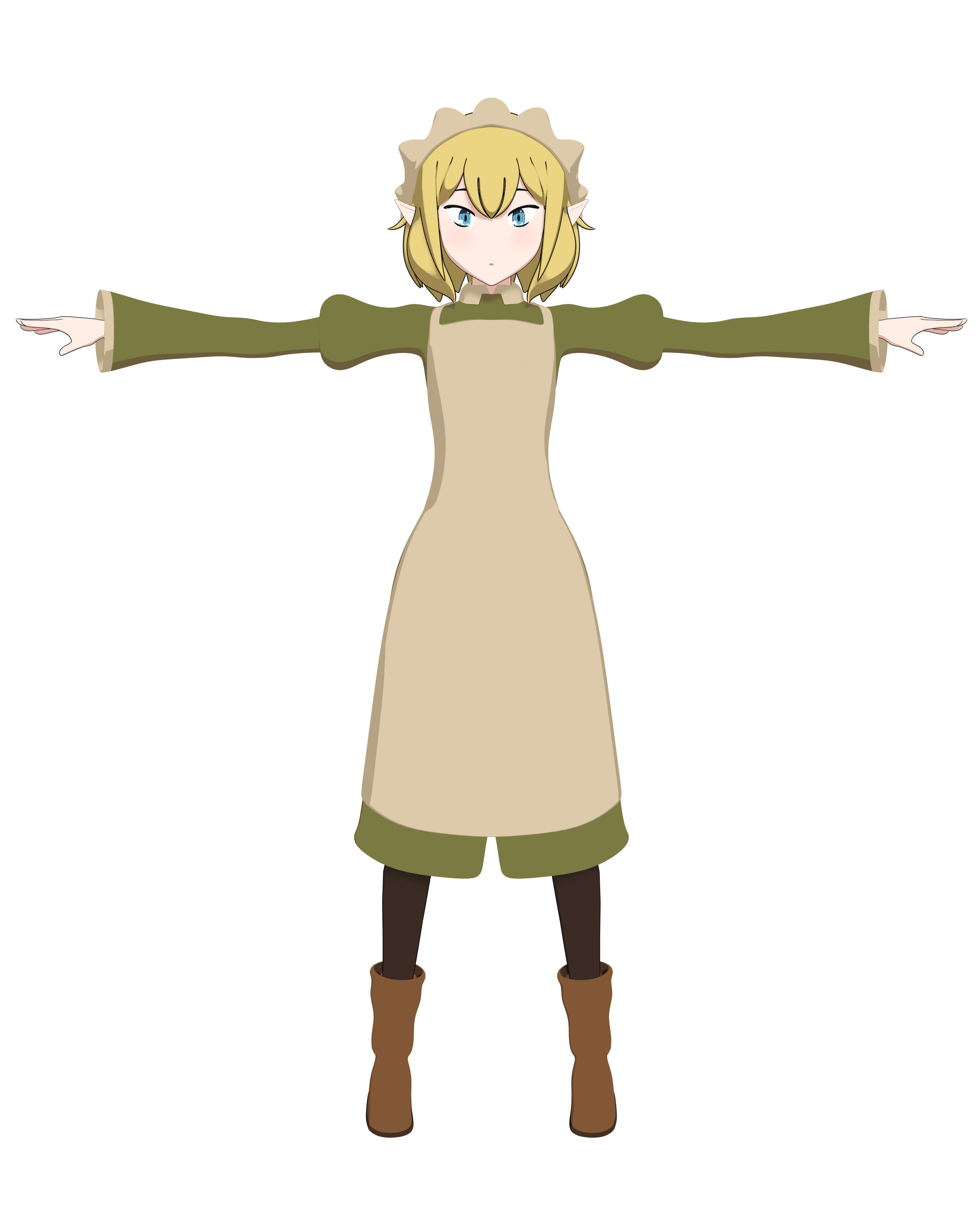 3D model Elf Waitress - Danmachi - Ryuu VR / AR / low-poly | CGTrader
