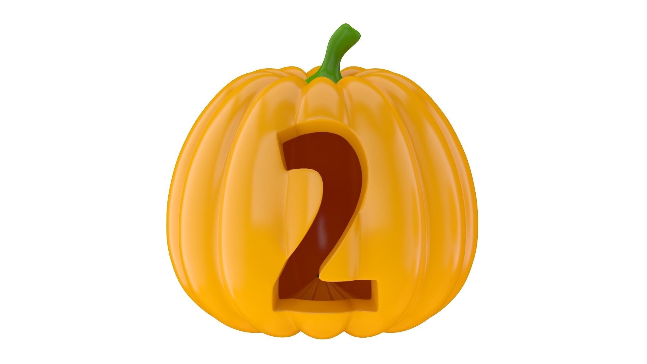 Halloween Pumpkin Numbers 3D model | CGTrader