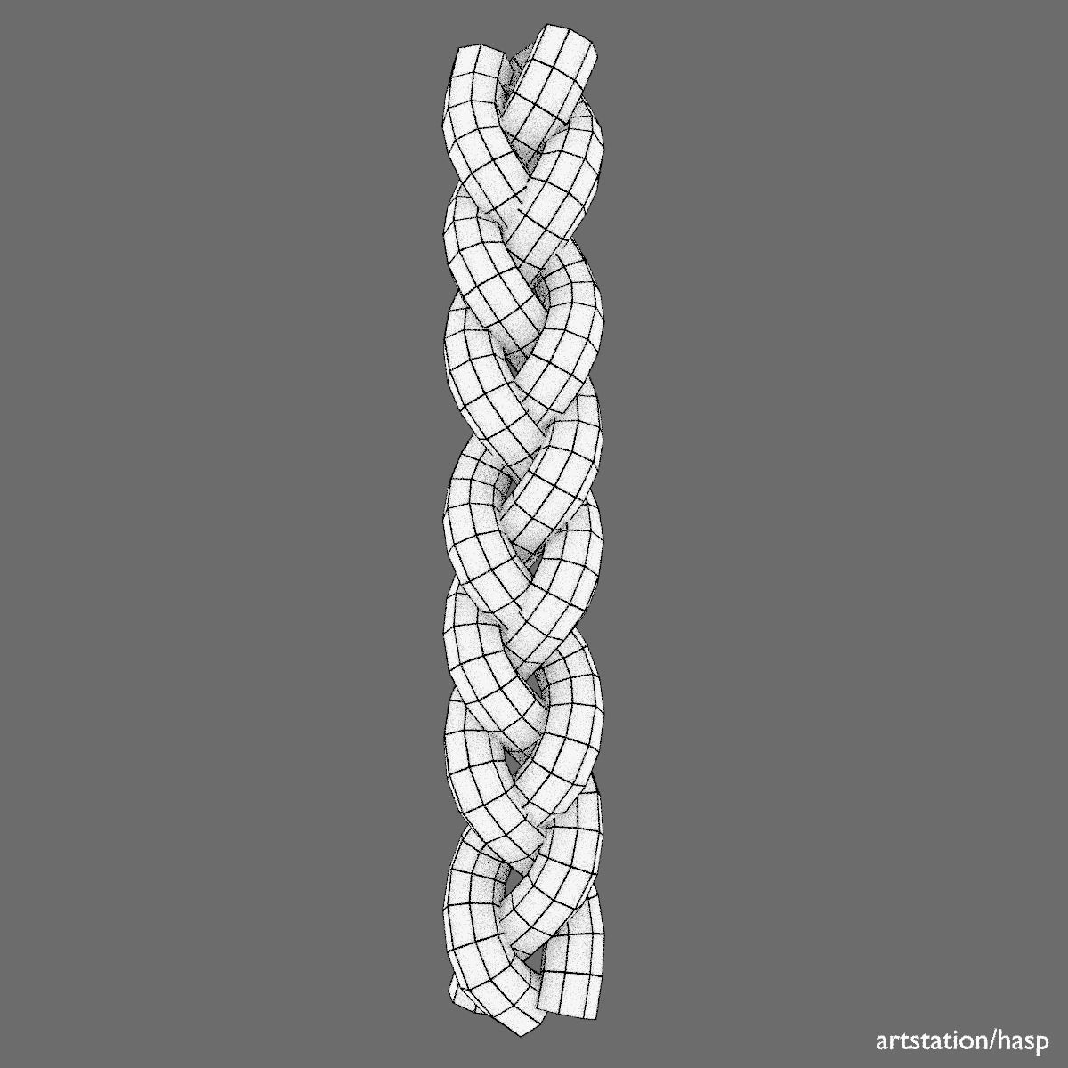 3D model flat sinnet braid VR / AR / low-poly | CGTrader