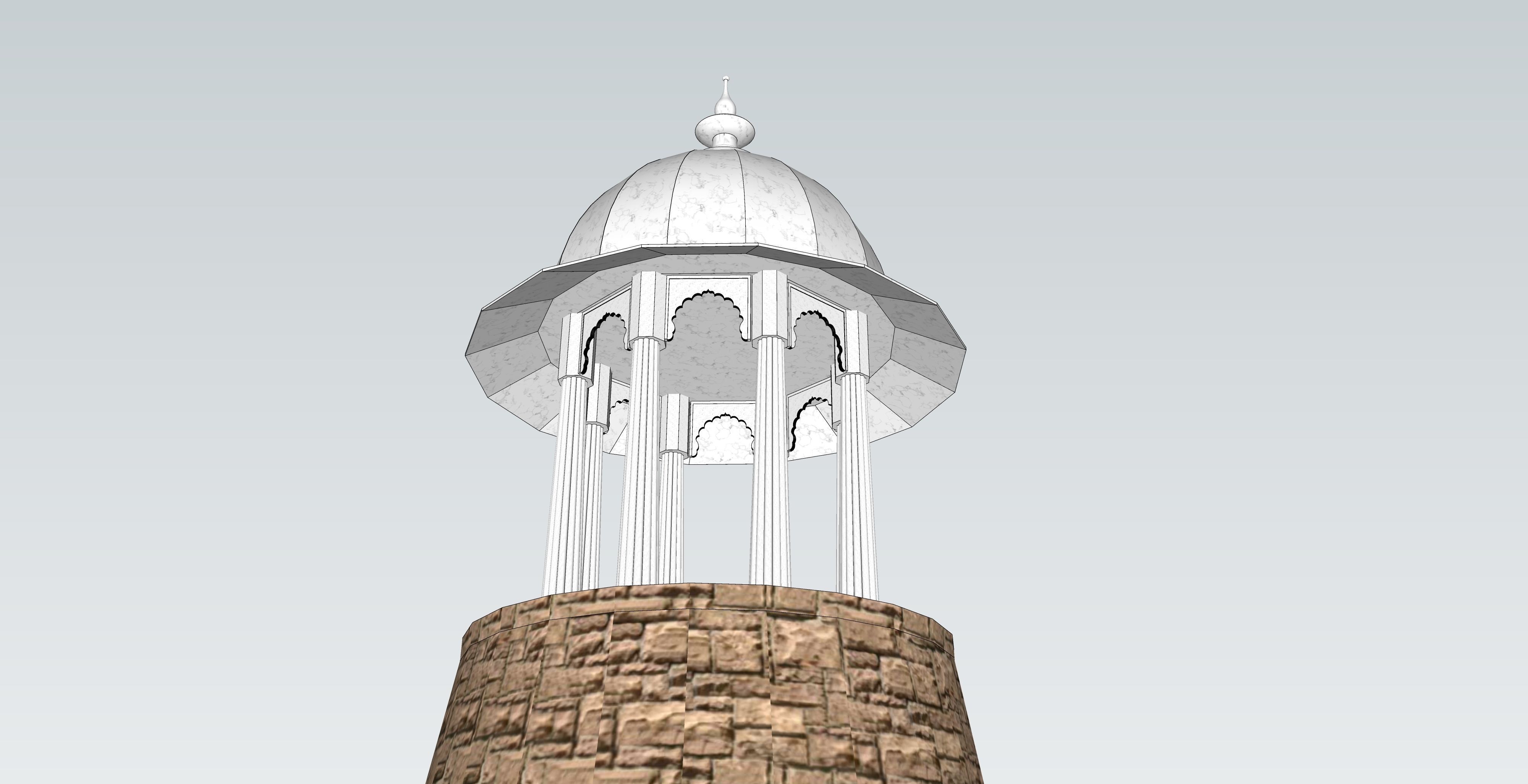 3D model indian stone chatri VR / AR / low-poly | CGTrader