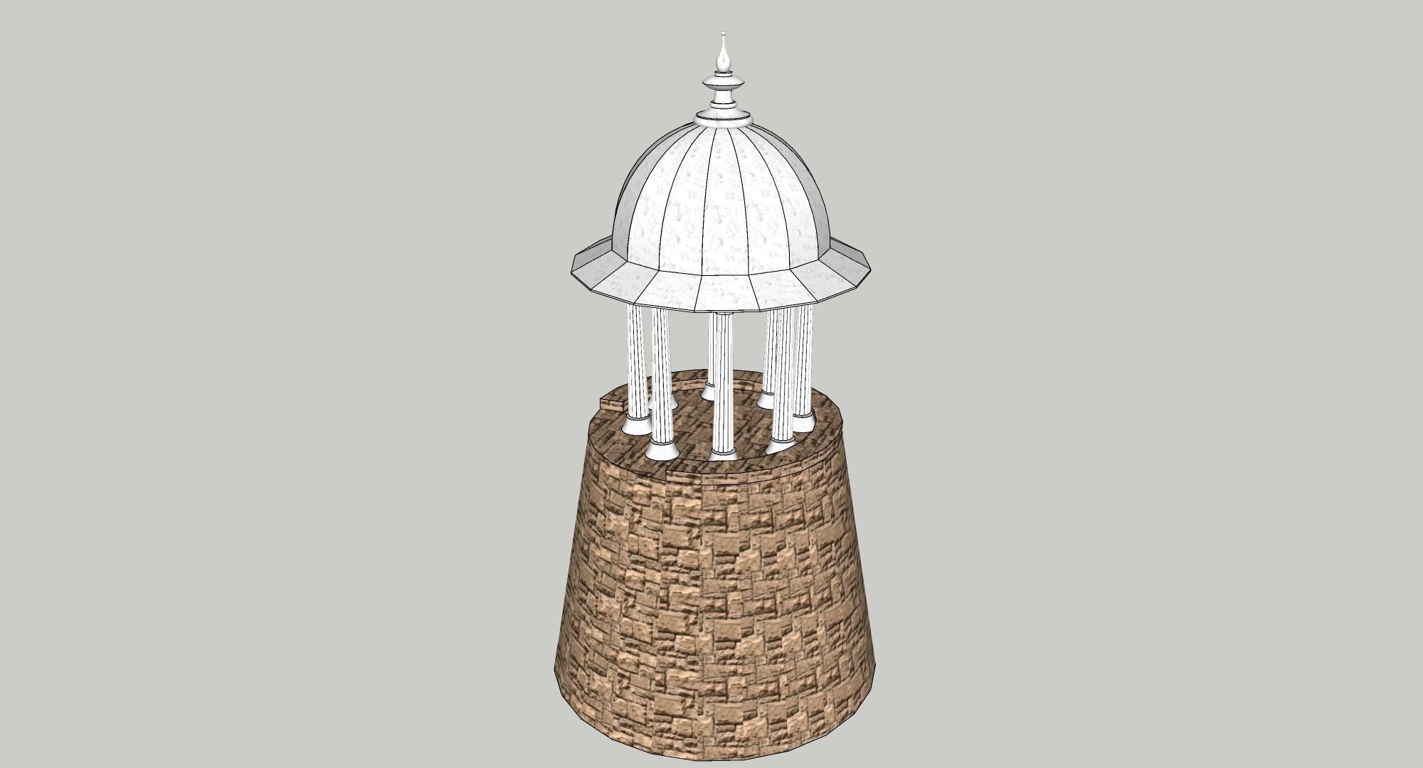 3D model indian stone chatri VR / AR / low-poly | CGTrader