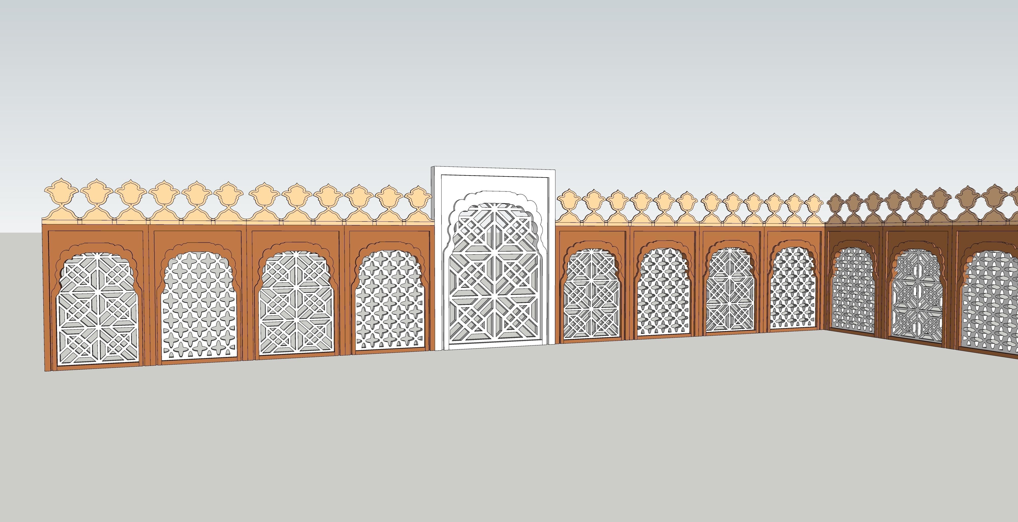 indian jodhpuri stone jali 3d modal 3D model | CGTrader