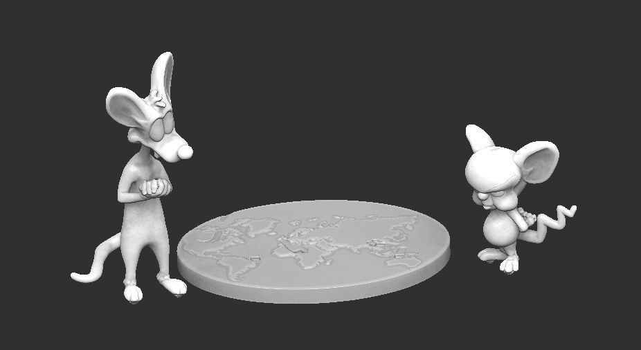 pinky and the brain model 3D printable 3D model 3D printable | CGTrader