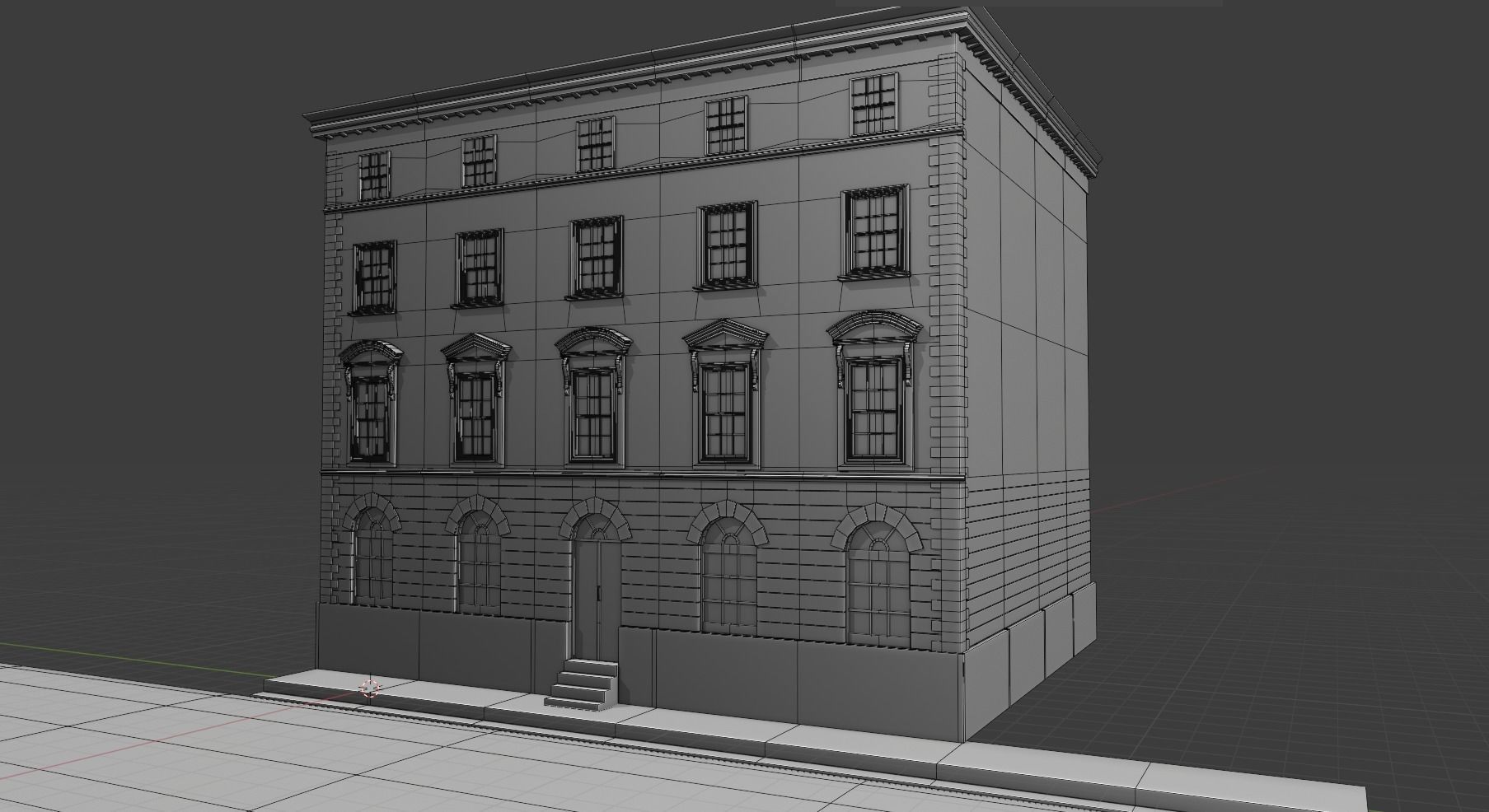 Modular Brick Building free VR / AR / low-poly 3D model | CGTrader