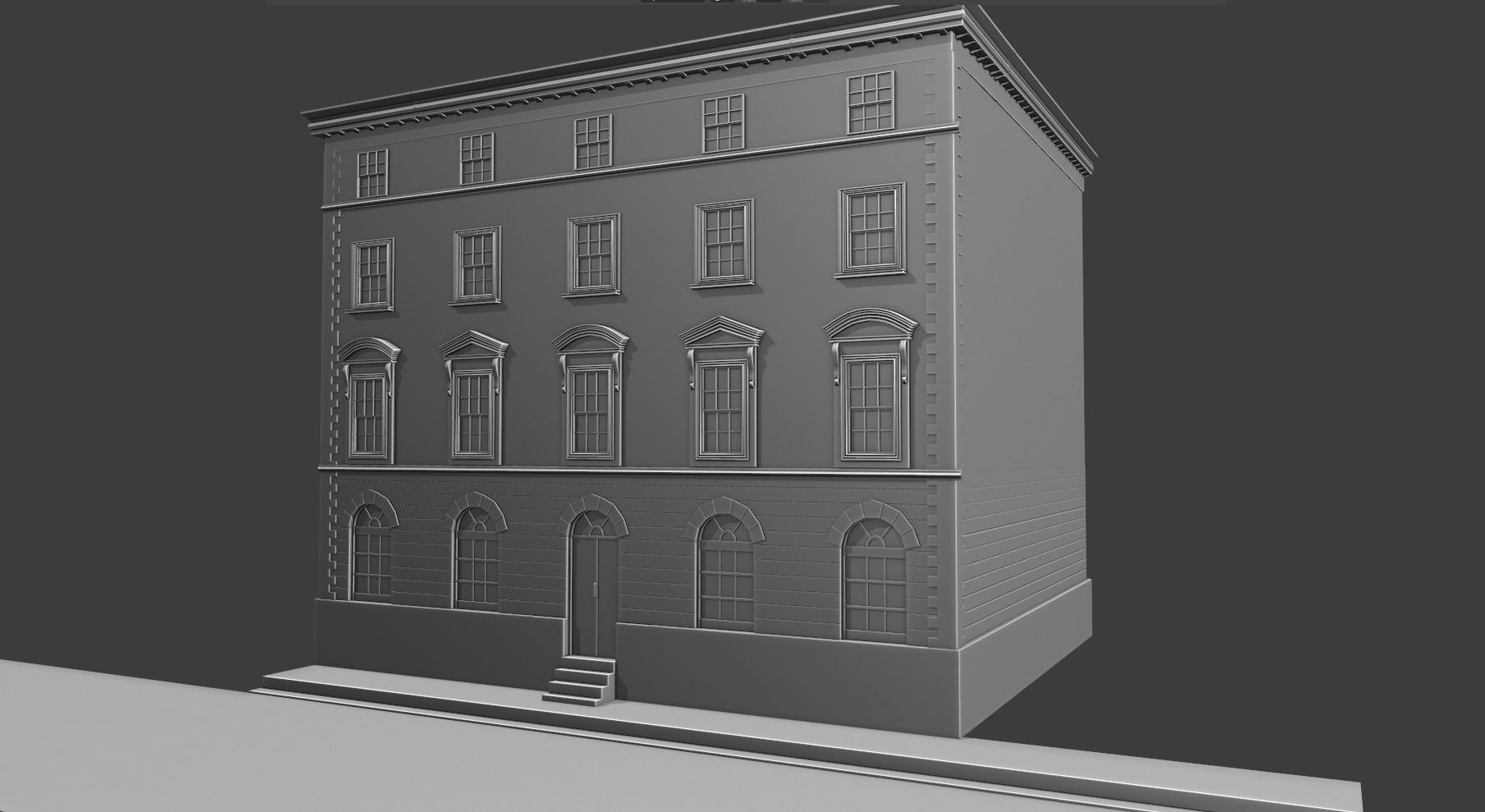 Modular Brick Building free VR / AR / low-poly 3D model | CGTrader