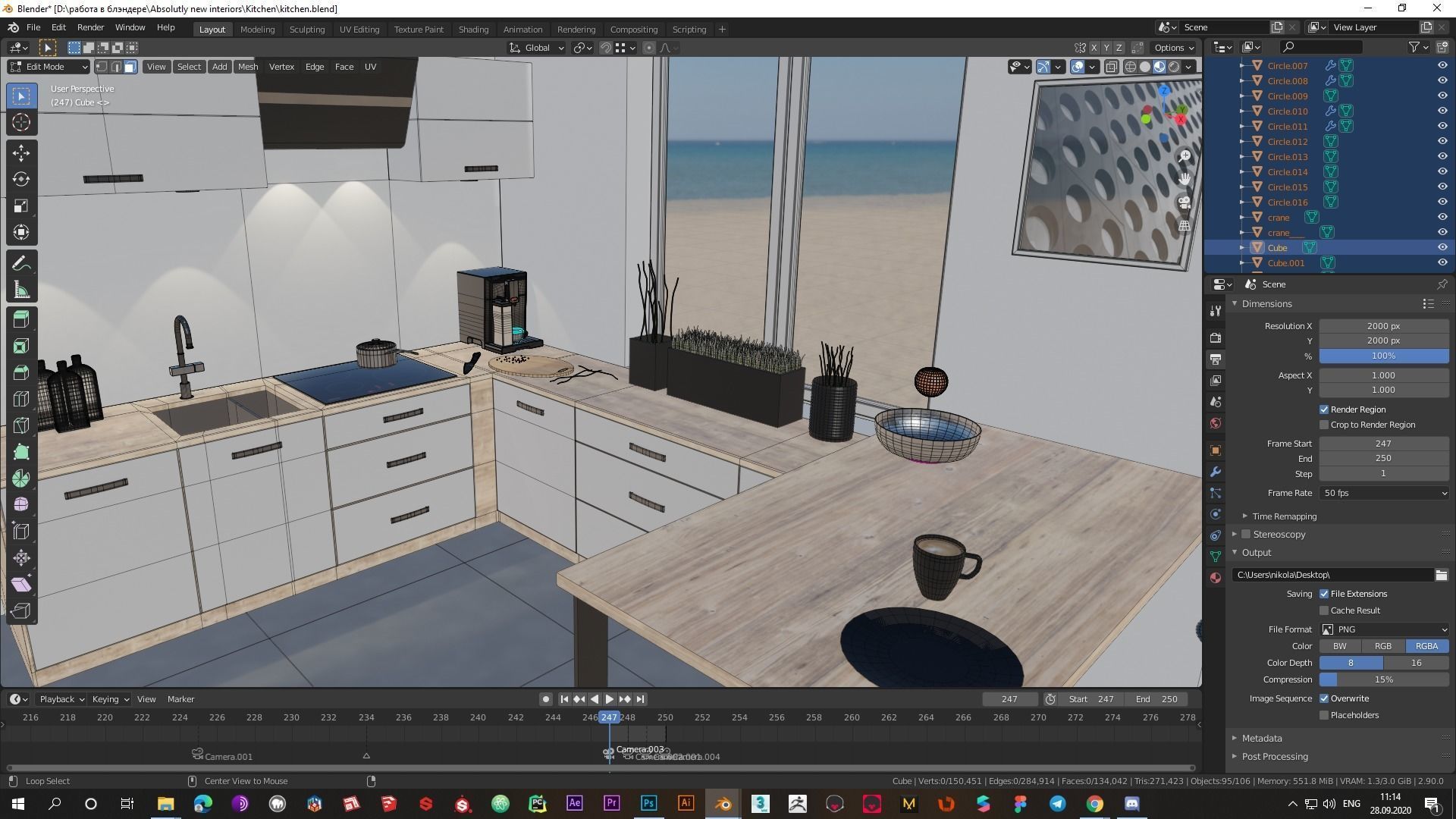 3D model modern realistic kitchen VR / AR / low-poly | CGTrader