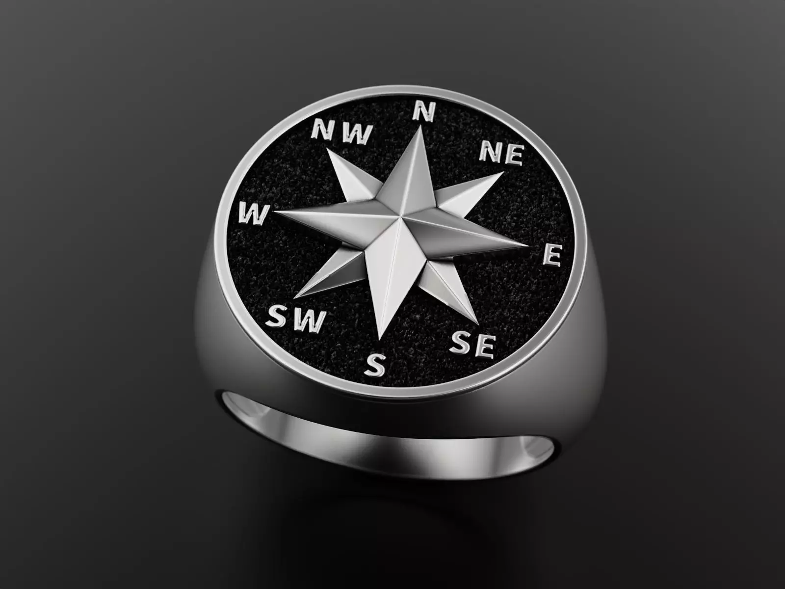 Wind rose ring compass 3 3D model 3D printable | CGTrader
